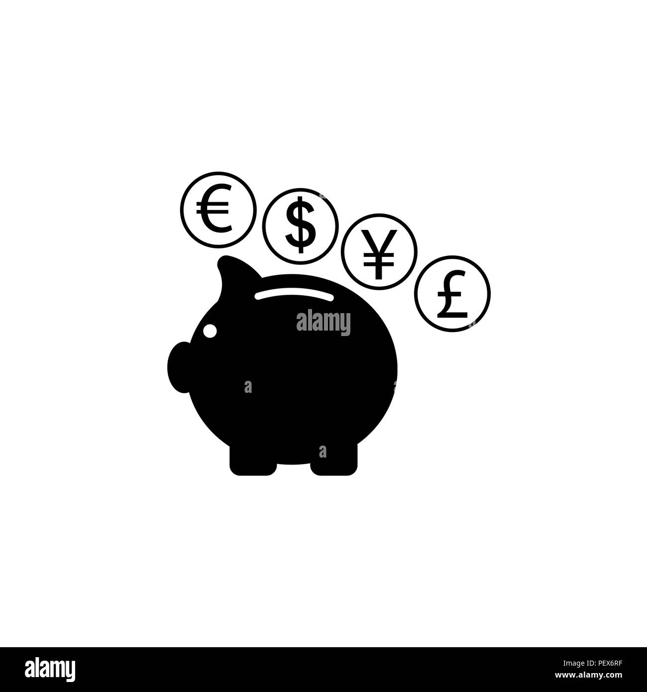piggy bank icon. vector illustration symbol (sign Stock Vector Image ...