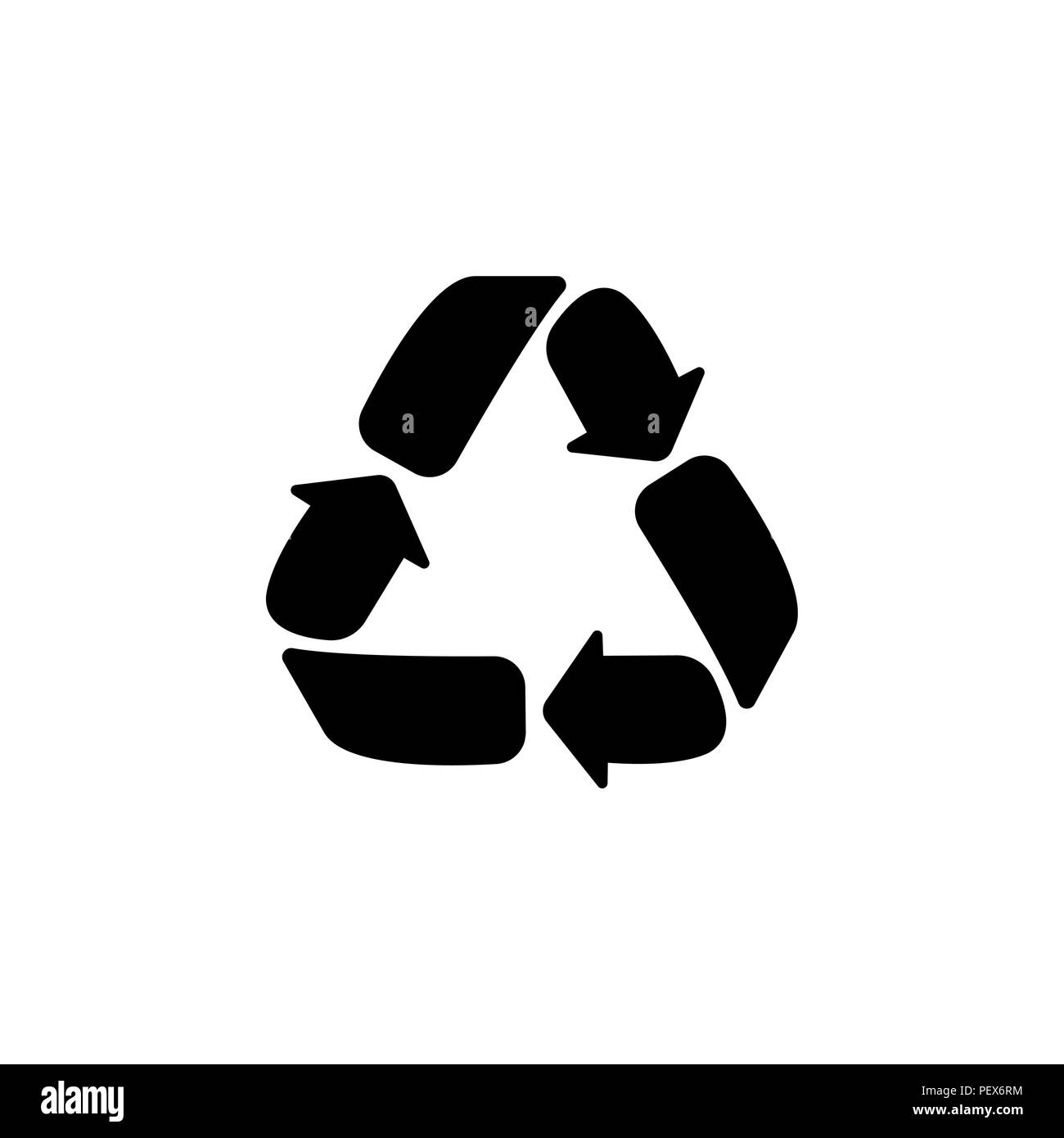 Recycle sign isolated. vector illustration black on white background ...
