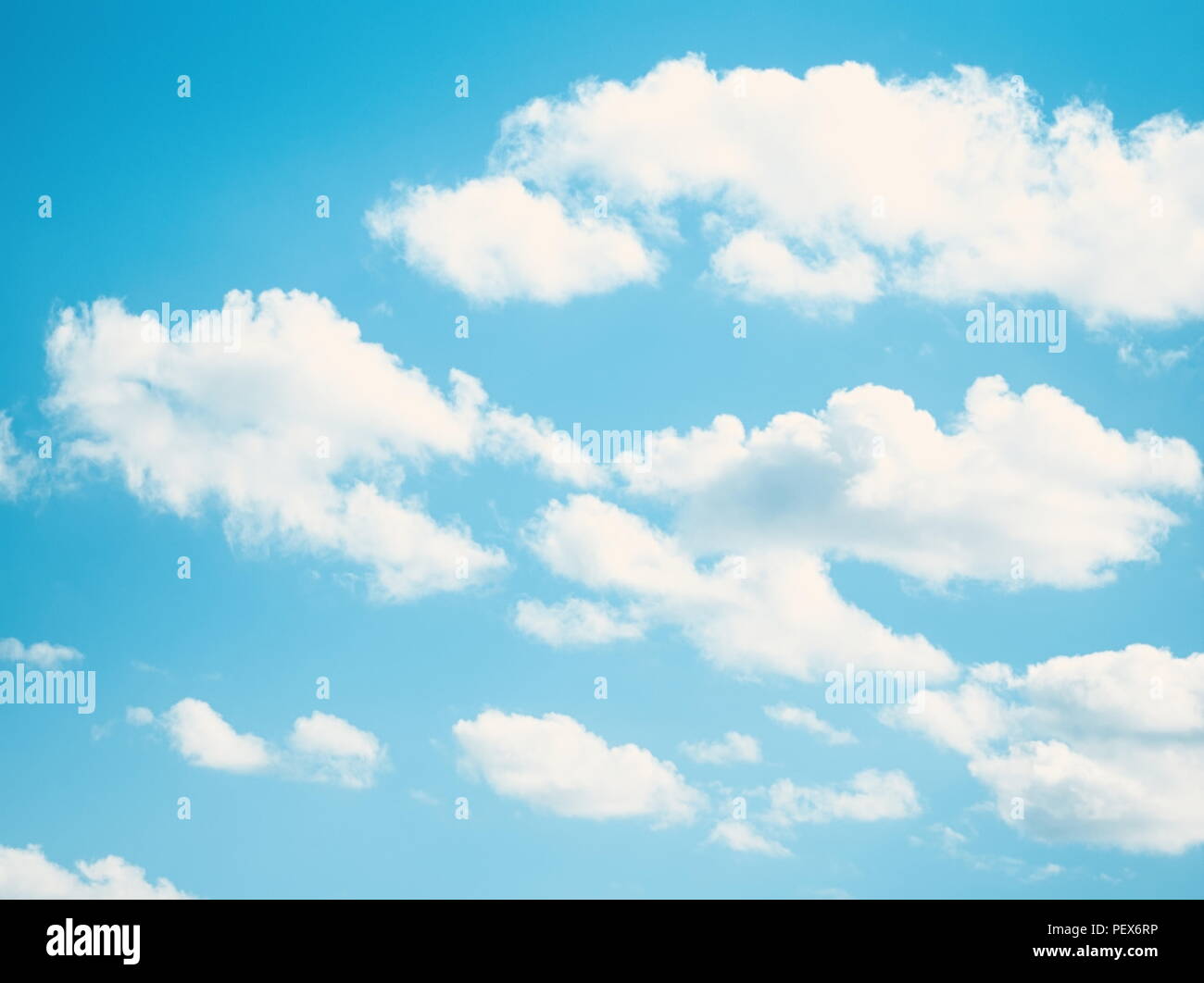 Beautiful bright blue sky cumulus white clouds hi-res stock photography ...