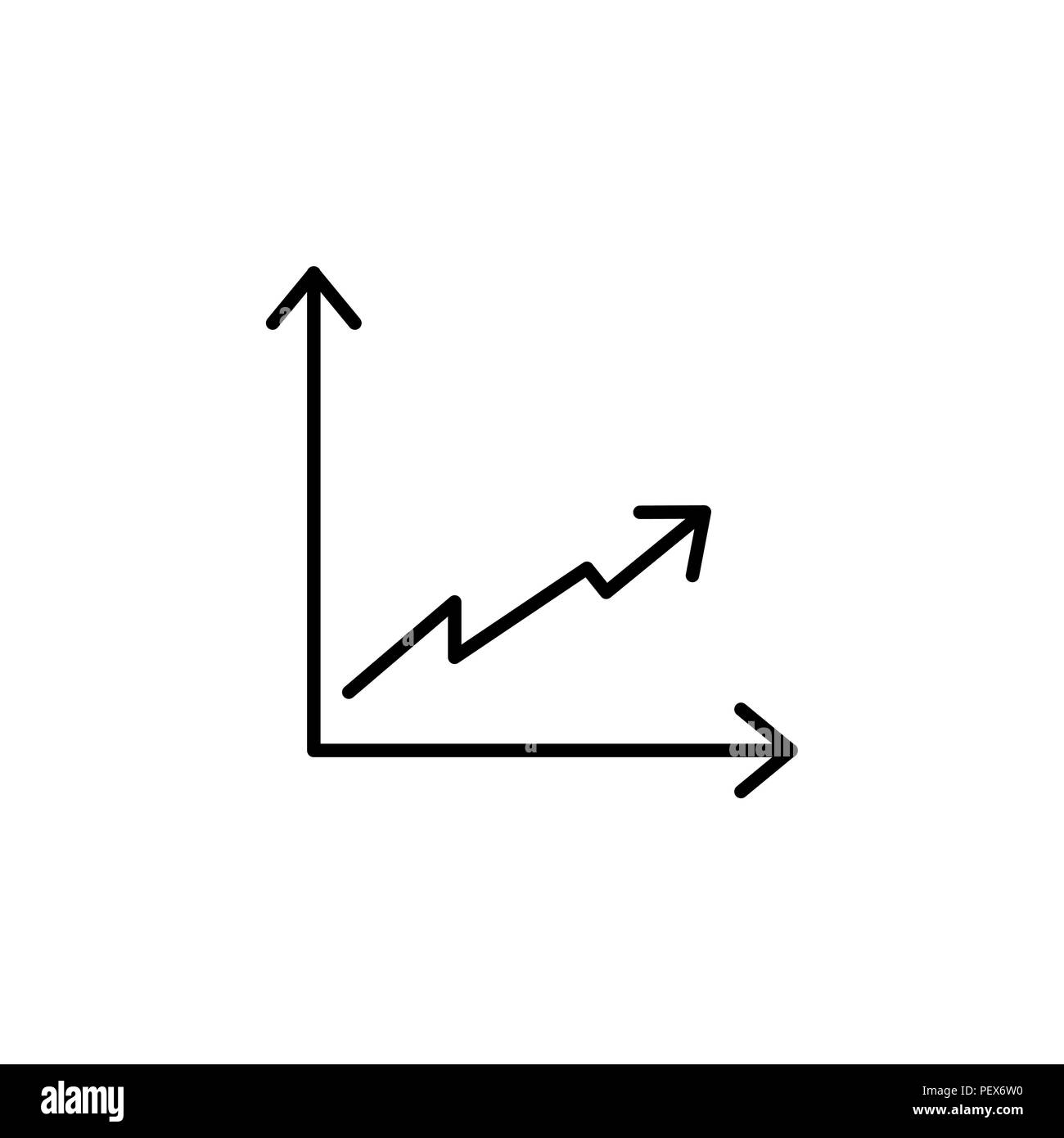 Flat line icon of graph. vector illustration Stock Vector Image & Art ...