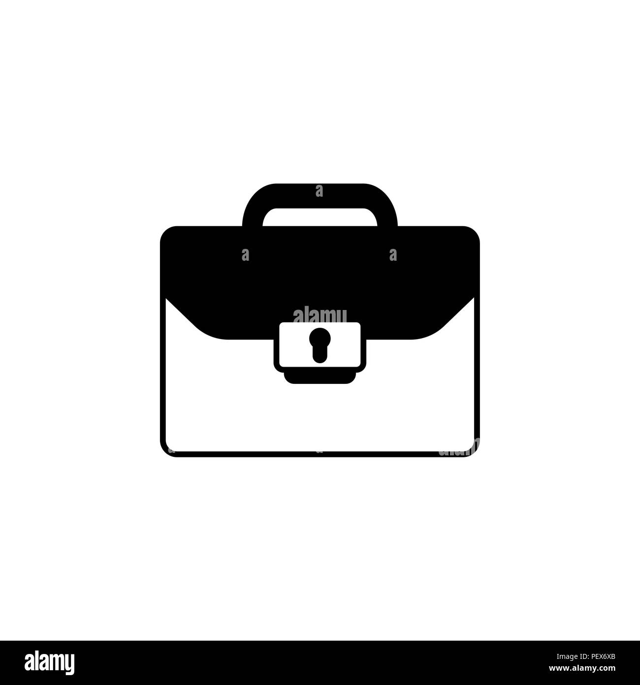 Briefcase icon, vector illustration. black on white background Stock ...