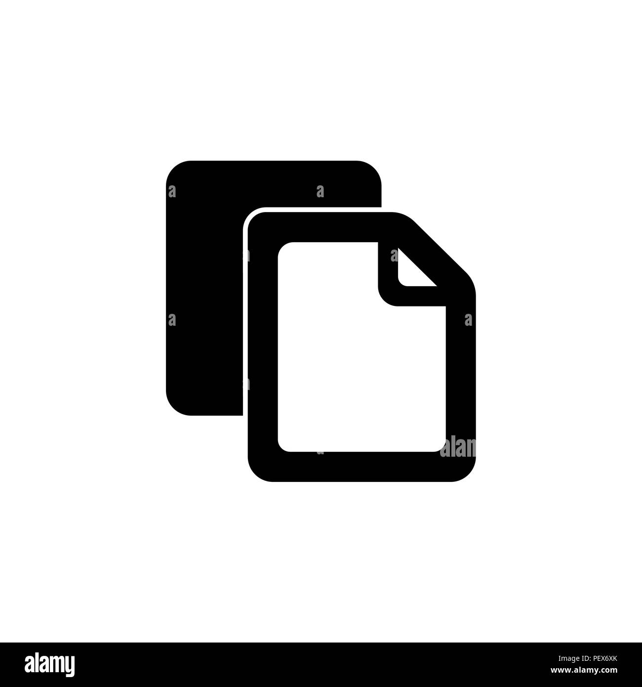 Copy File Icon Duplicate Document Symbol Black On White Background Stock Vector Image And Art Alamy 