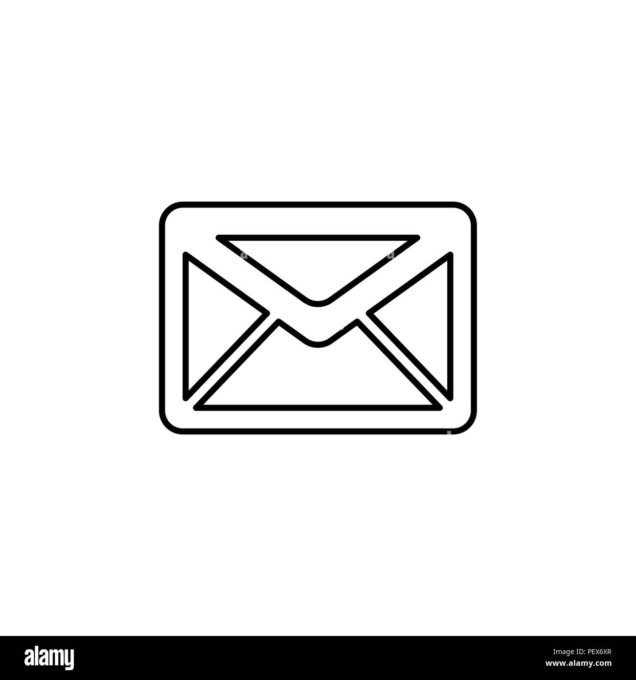 sms line vector icon. illustration black on white background Stock ...