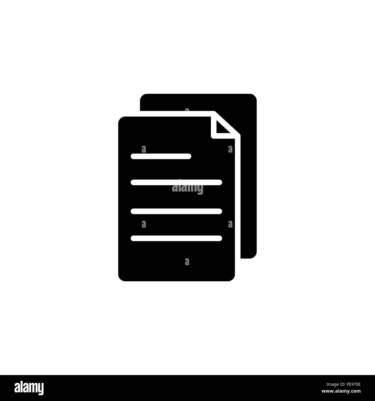note paper icon. vector illustration black on white background Stock ...