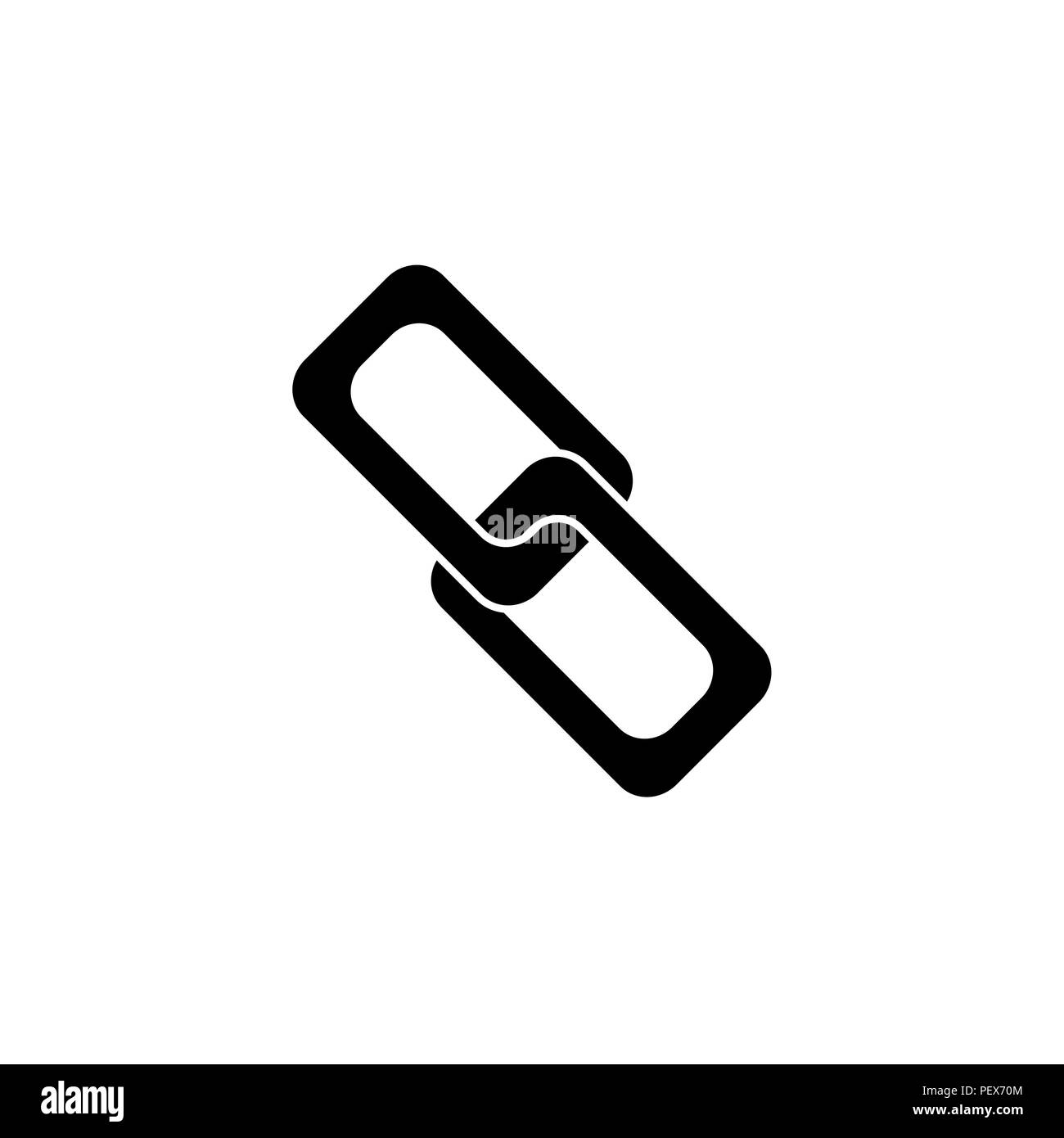 link icon. vector illustration black on white background Stock Vector ...