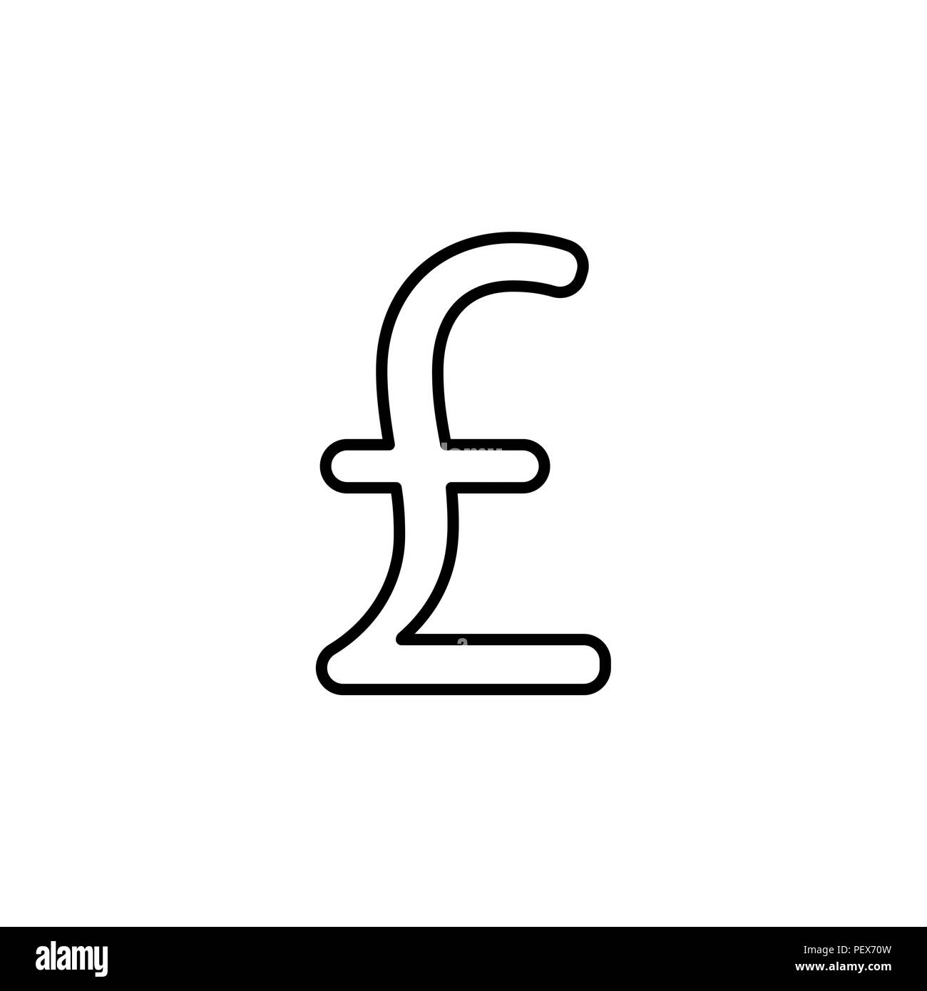 sterling sign. vector illustration black on white background Stock ...