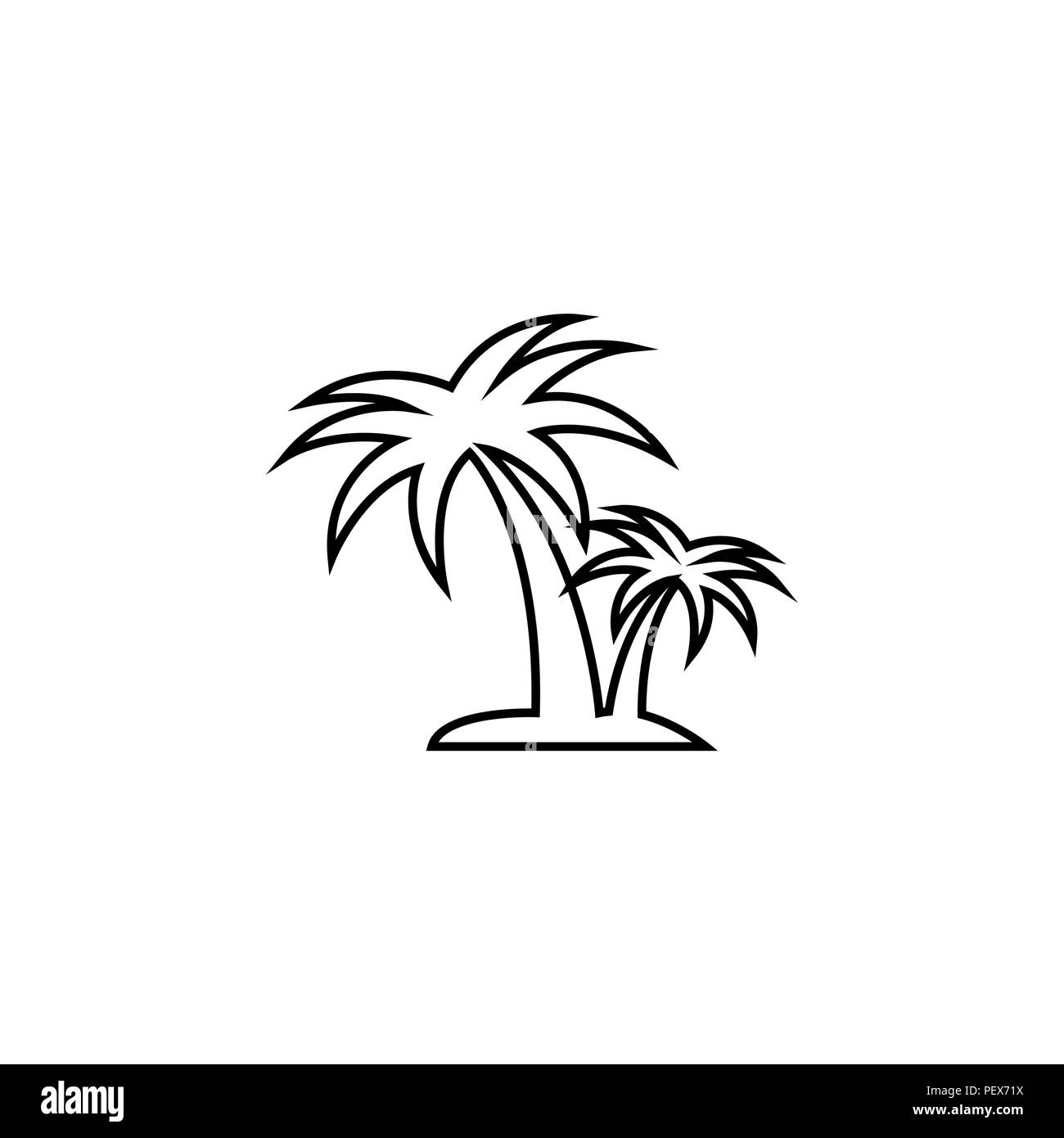 Palm Trees Outline