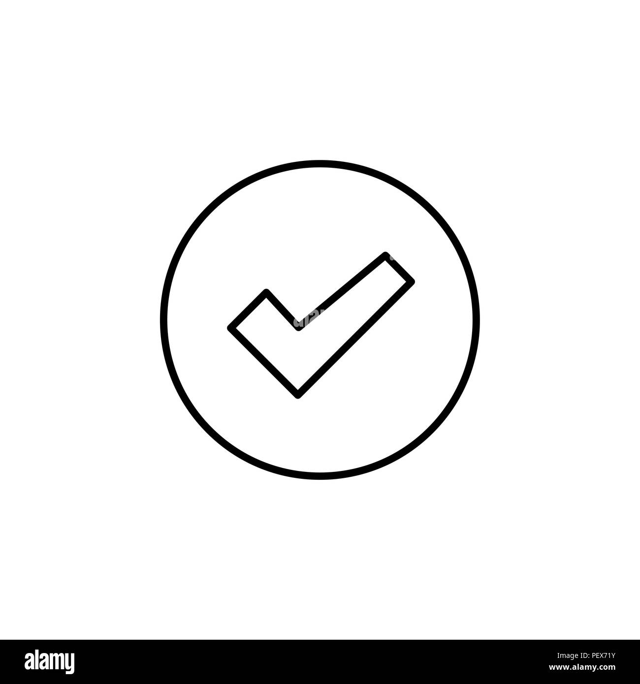 check box line icon black on white background Stock Vector Image & Art ...