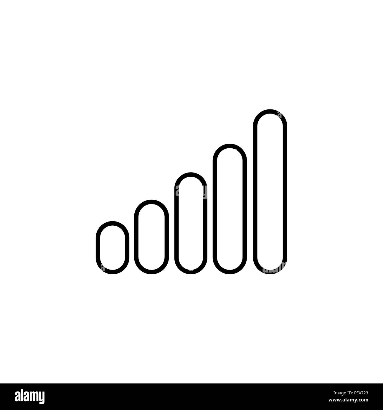 graph line icon. vector illustration black on white background Stock ...