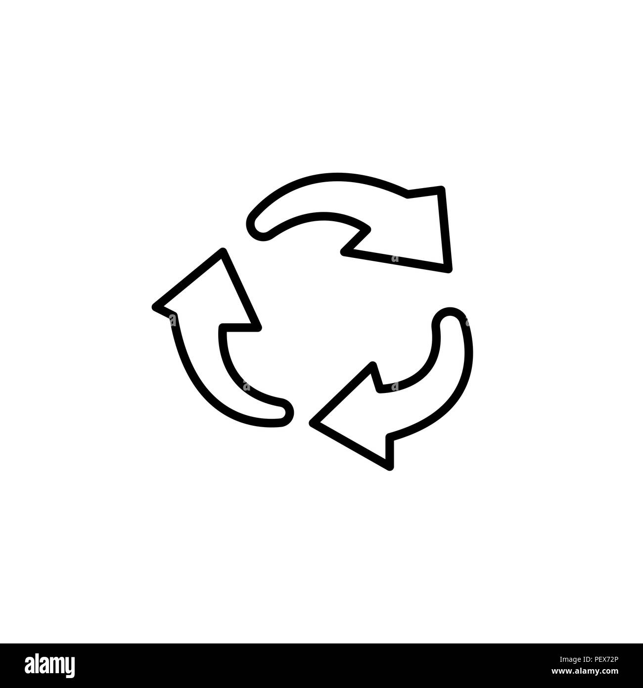 rotation arrows in a circle line icon Stock Vector Image & Art - Alamy