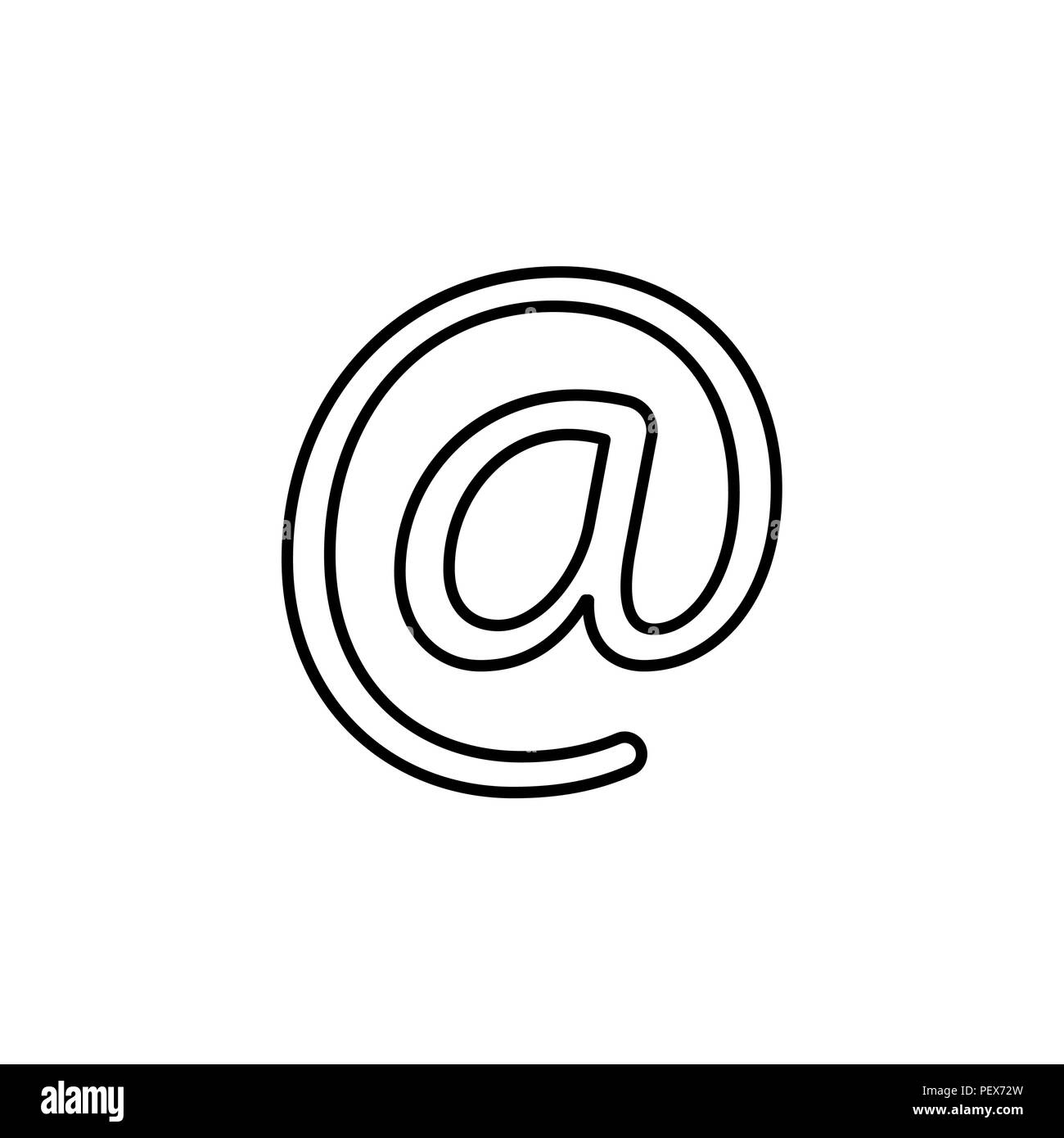 email line icon. vector illustration black on white background Stock ...