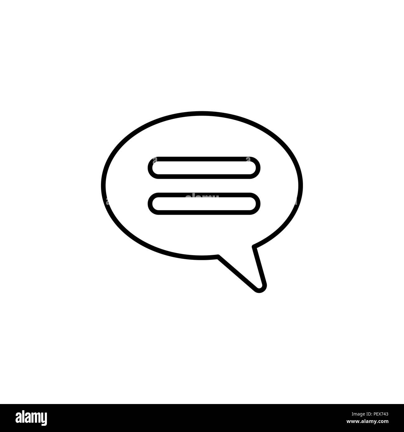 comment line icon. vector illustration black on white background Stock ...