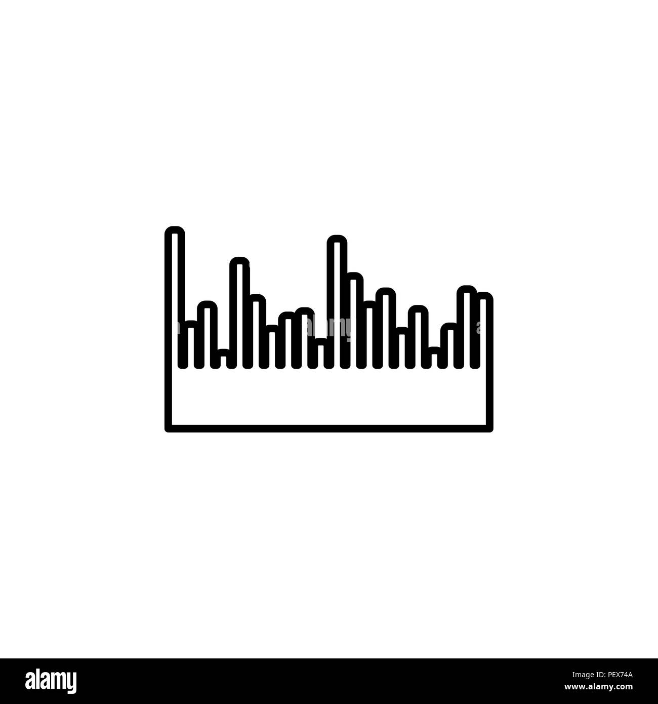Audio equalizer line icon technology, pulse musical Stock Vector Image ...