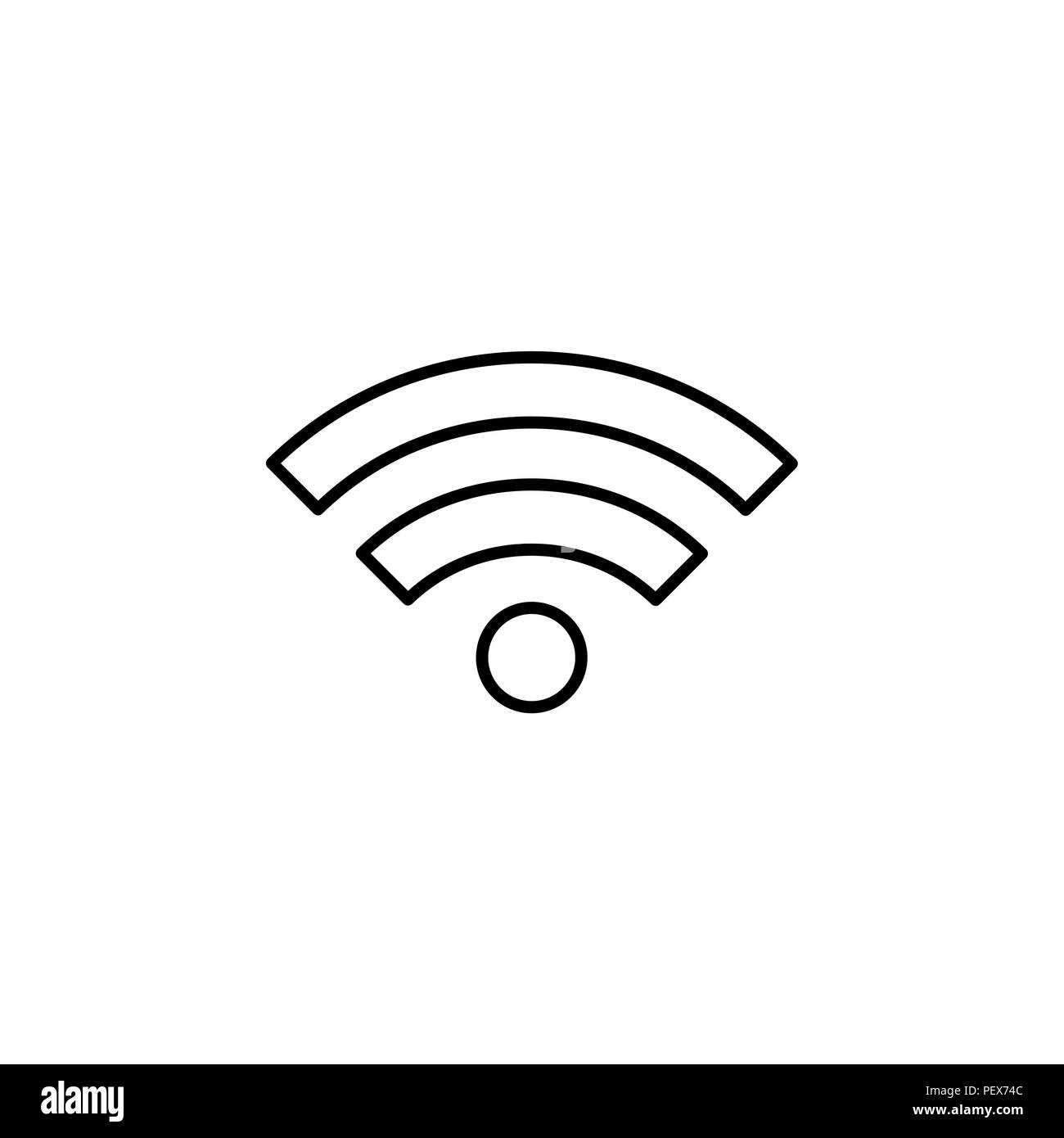 Wi-Fi line icon. vector illustration black on white background Stock ...