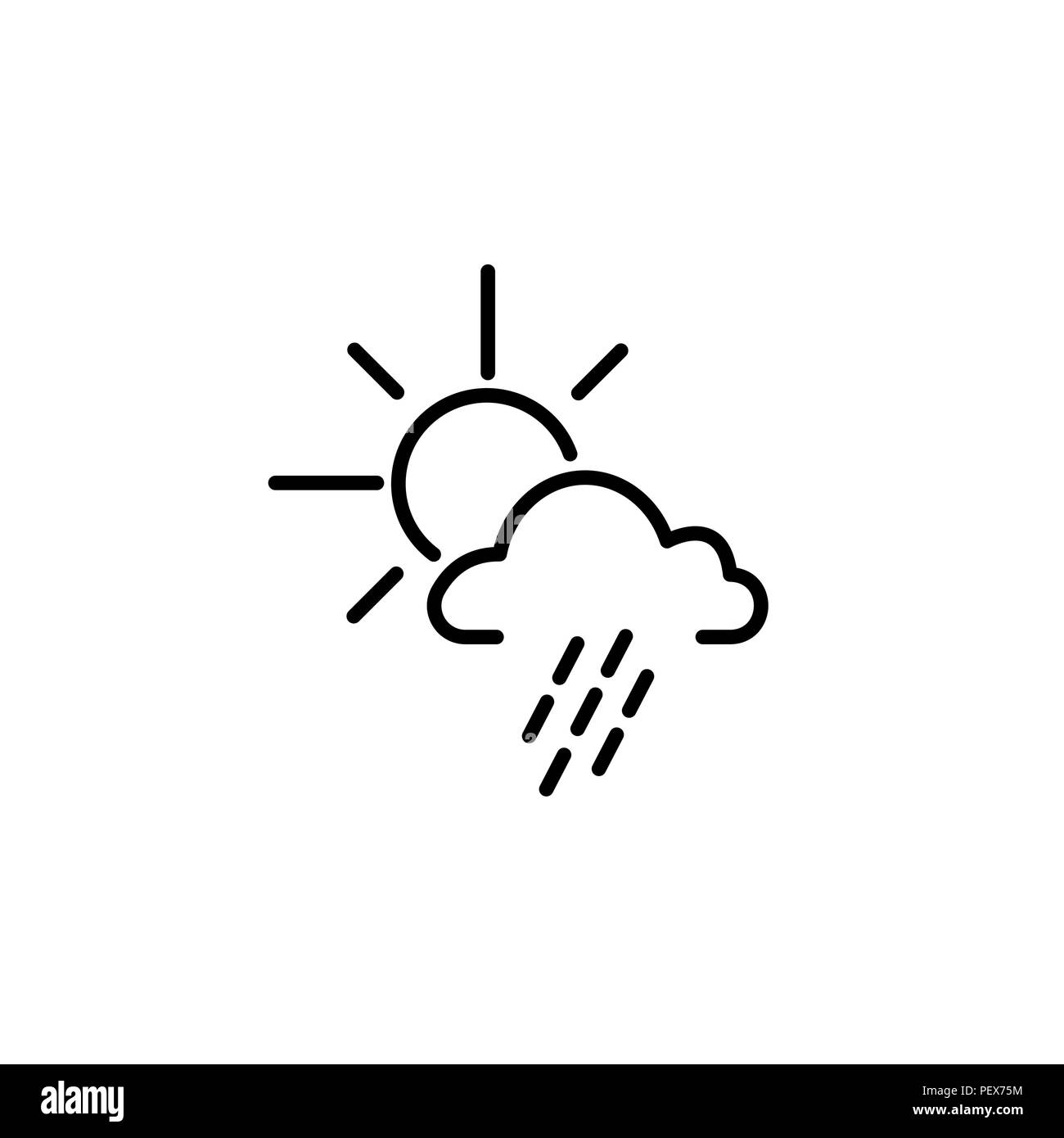 Sun behind rain cloud Black and White Stock Photos & Images - Alamy