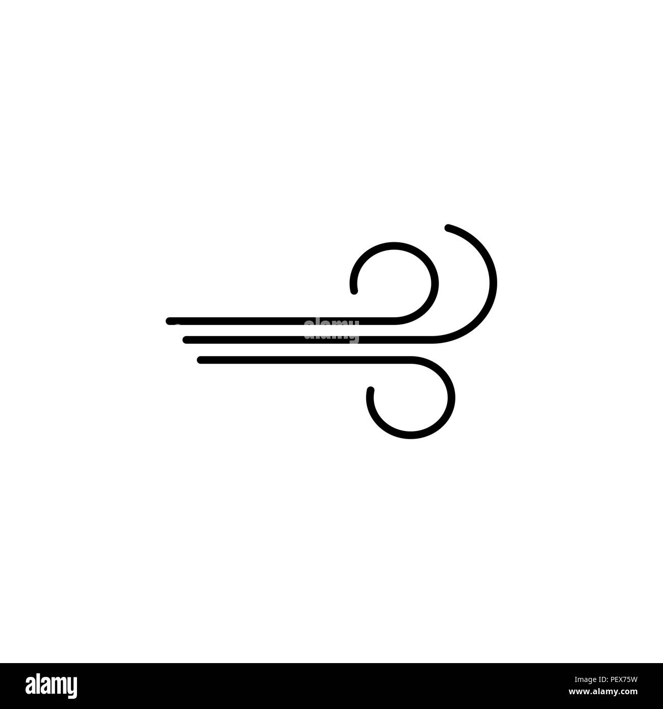 Wind icon vector. vector illustration black on white background Stock ...
