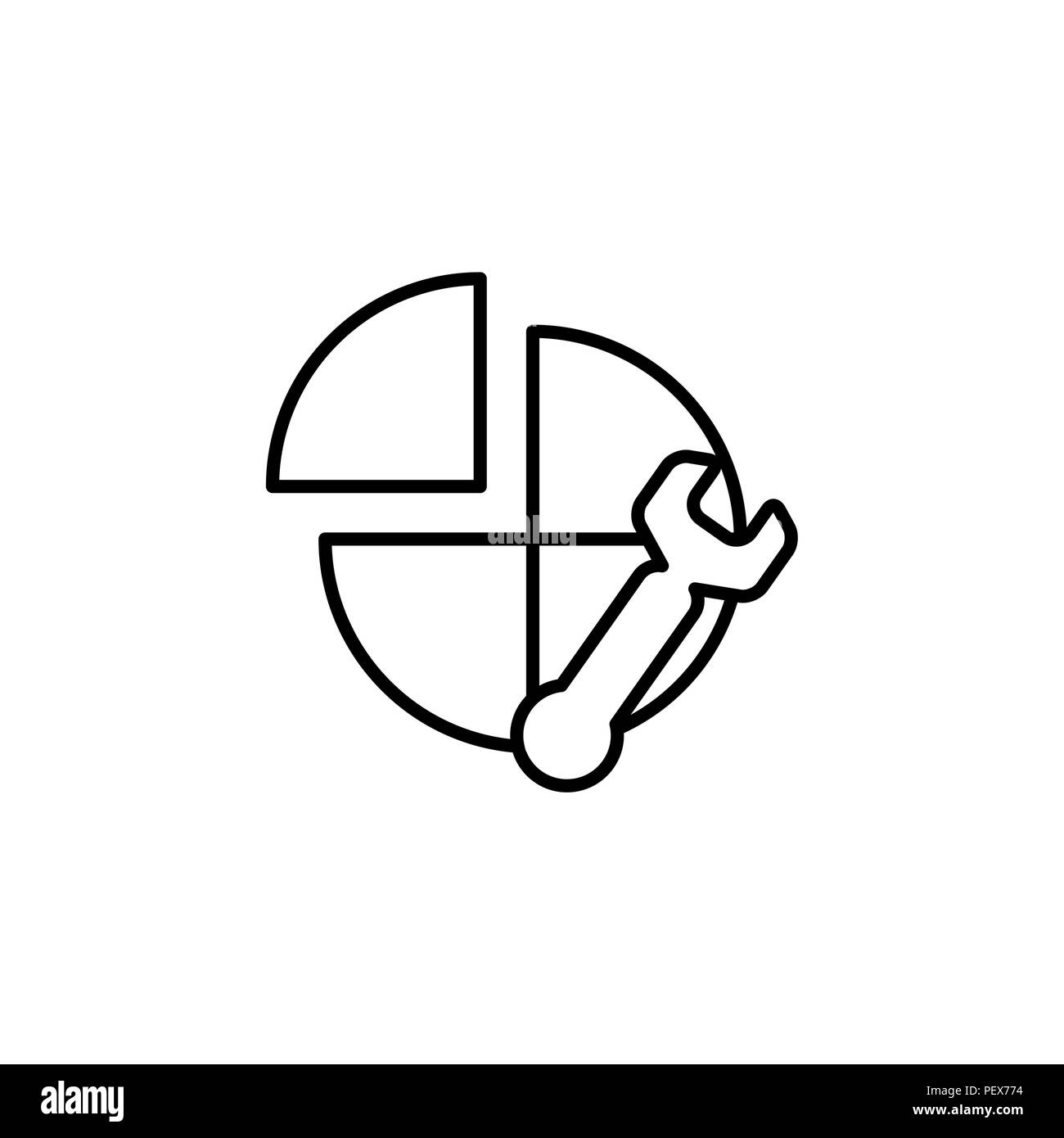 Settings icon. vector illustration black on white background Stock ...