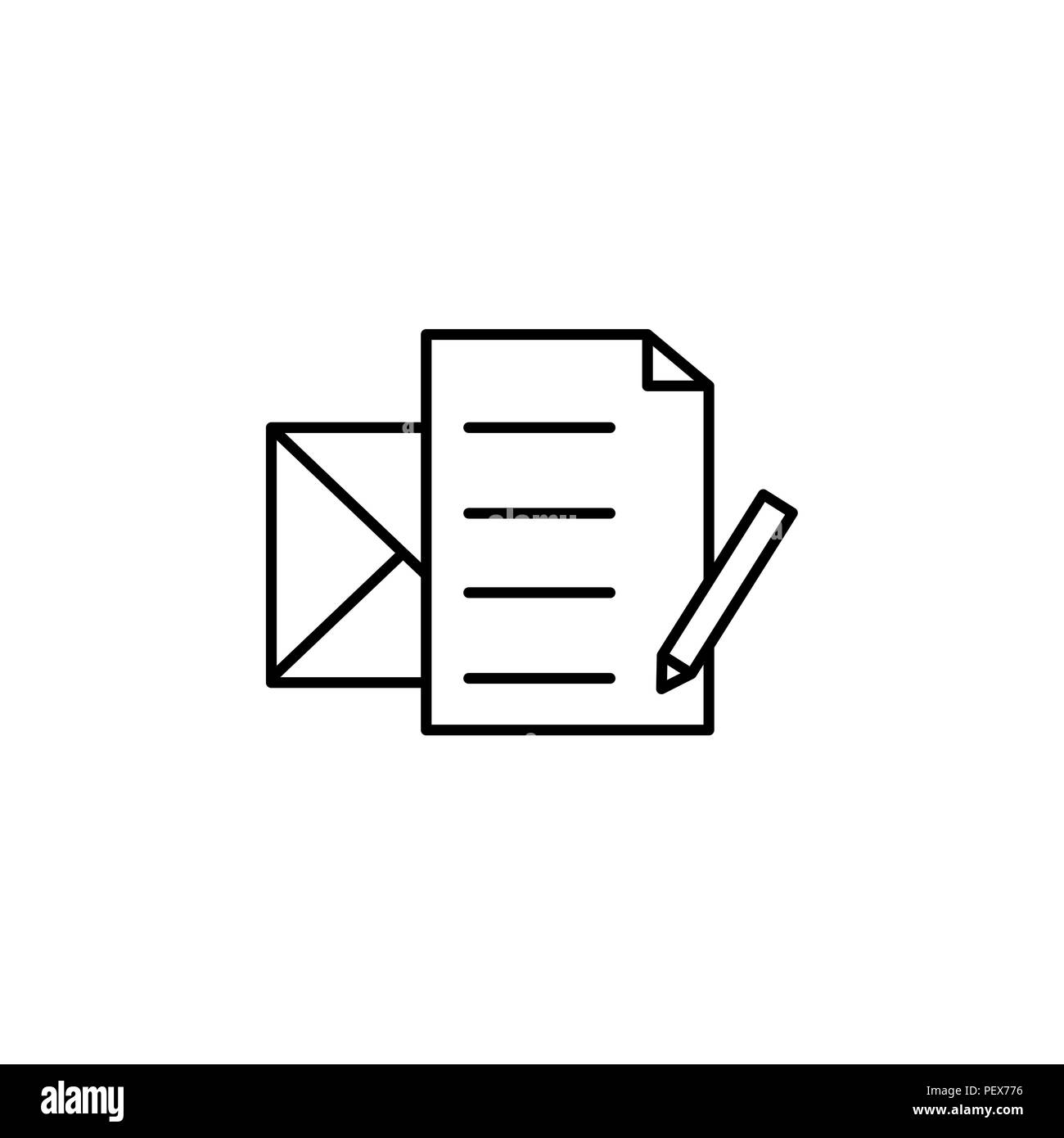 write a message icon black on white background Stock Vector Image & Art ...