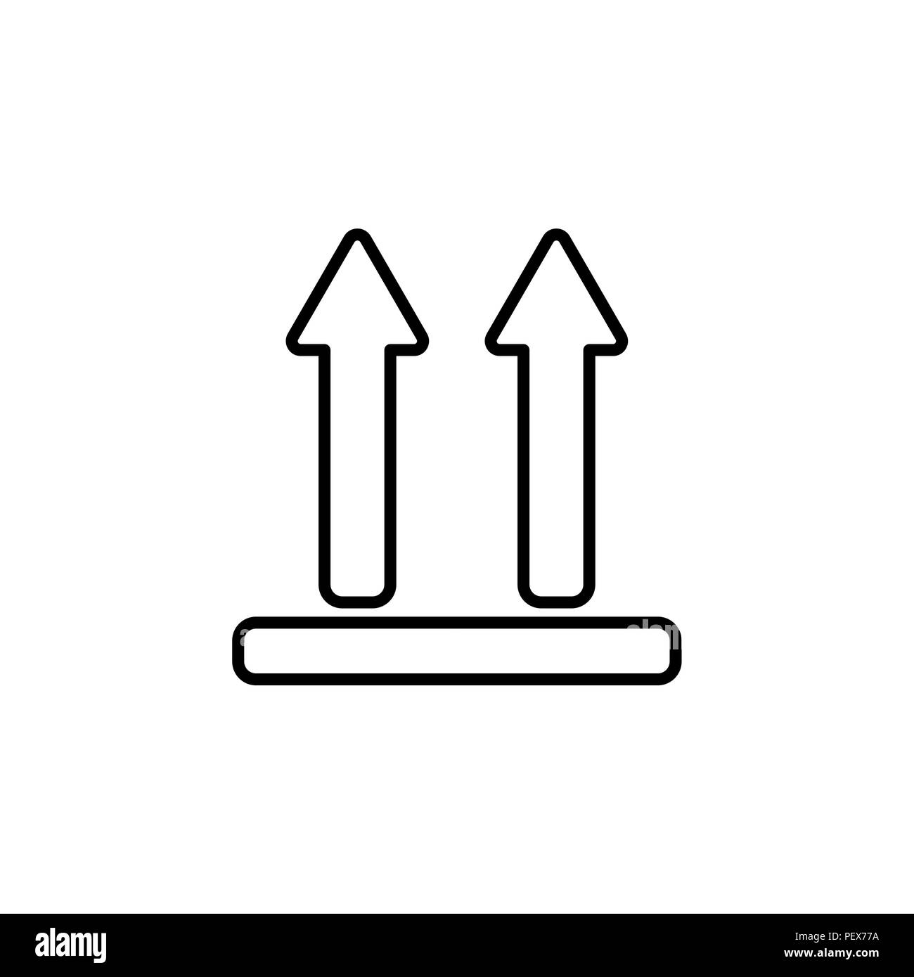 line icon of Side Up sign (symbol Stock Vector Image & Art - Alamy