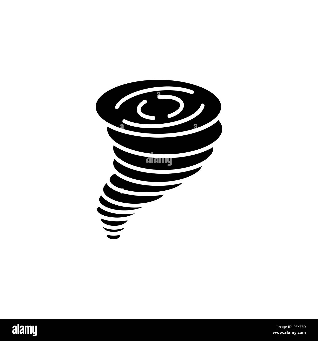 Tornado icon. vector illustration black on white background Stock ...
