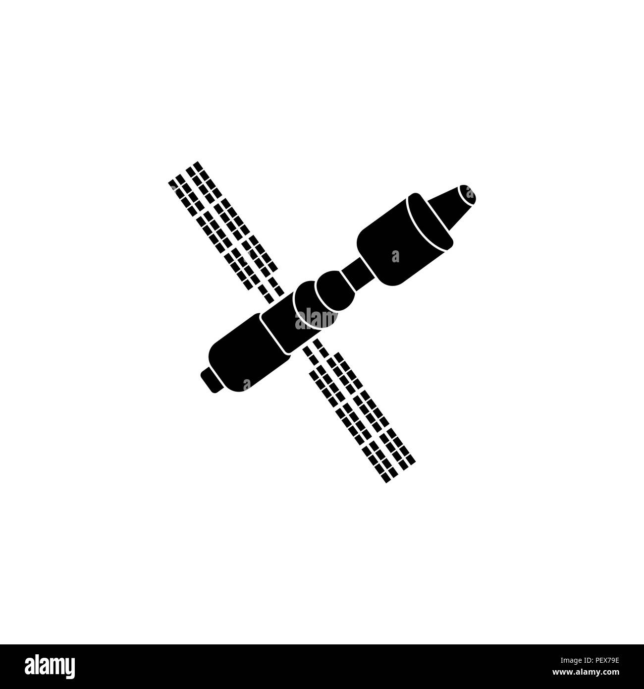 Satellite sign icon, vector illustration. black on white background ...
