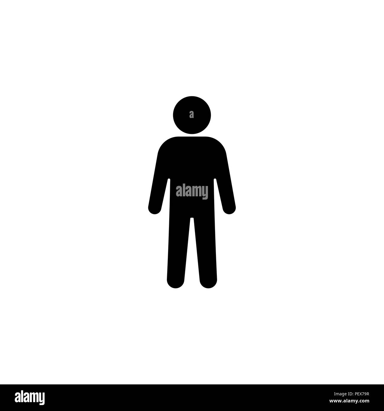 Man icon. vector illustration black on white background Stock Vector ...