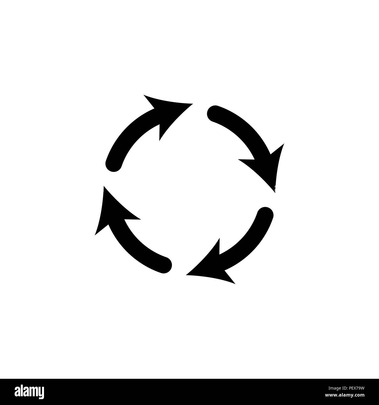 Vector update icon. vector illustration black on white background Stock ...