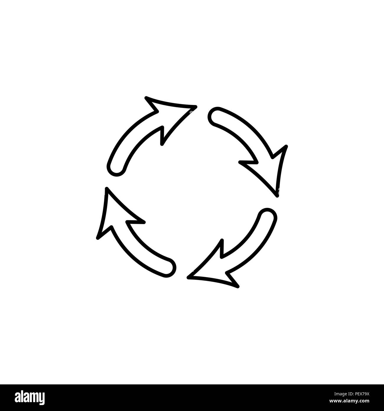 Vector update line icon black on white background Stock Vector Image ...