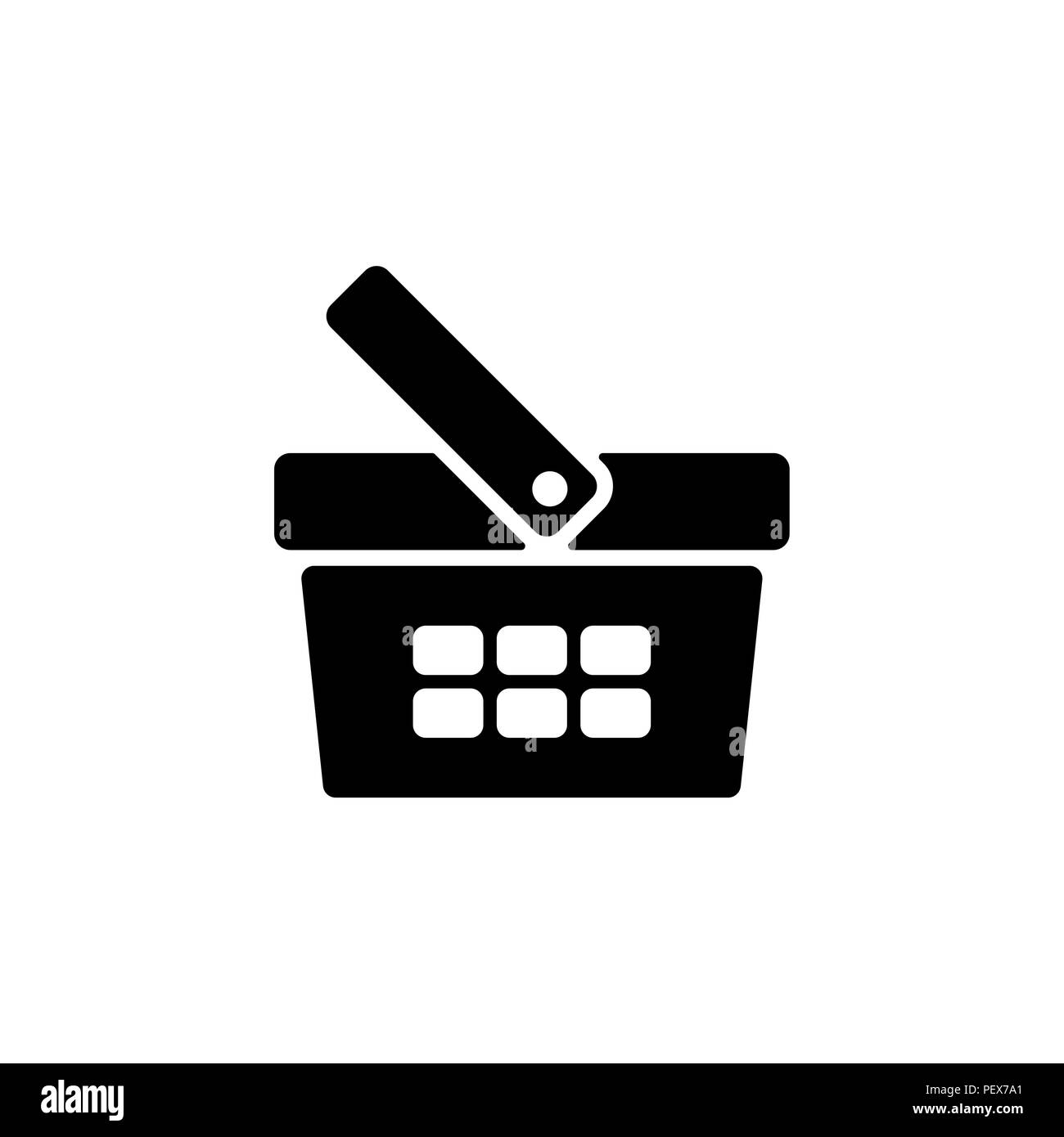 Shopping basket icon - vector illustration symbol (sign Stock Vector ...