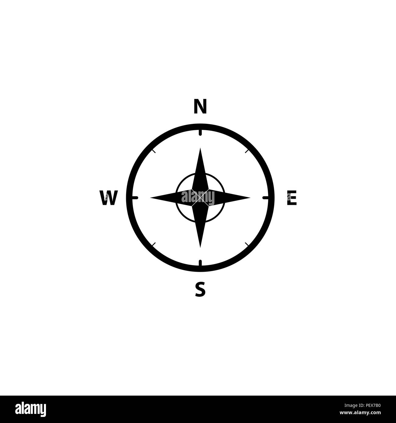 Navigator icon flat style Black and White Stock Photos & Images - Alamy