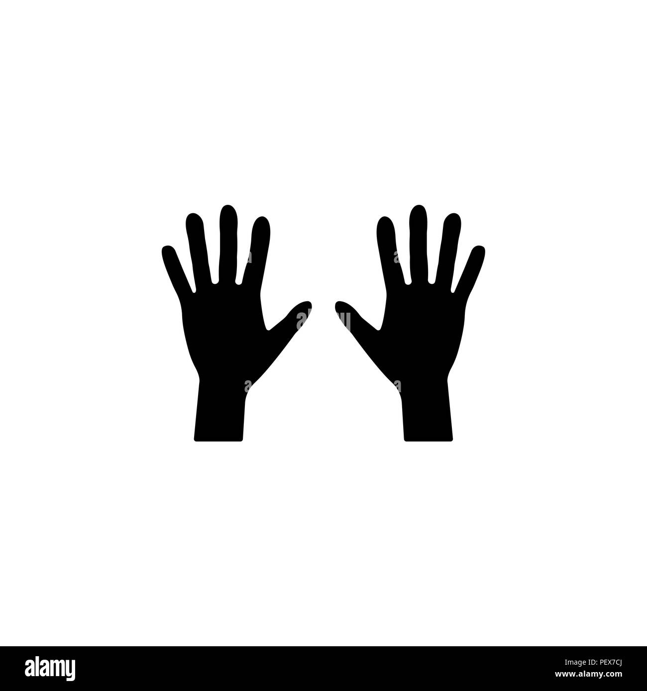 Hand icon vector. vector illustration black on white background Stock ...