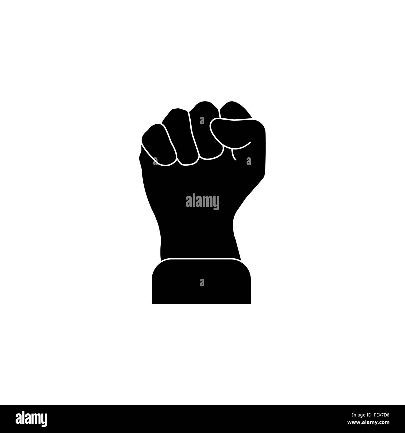 Fist icon. vector illustration black on white background Stock Vector ...