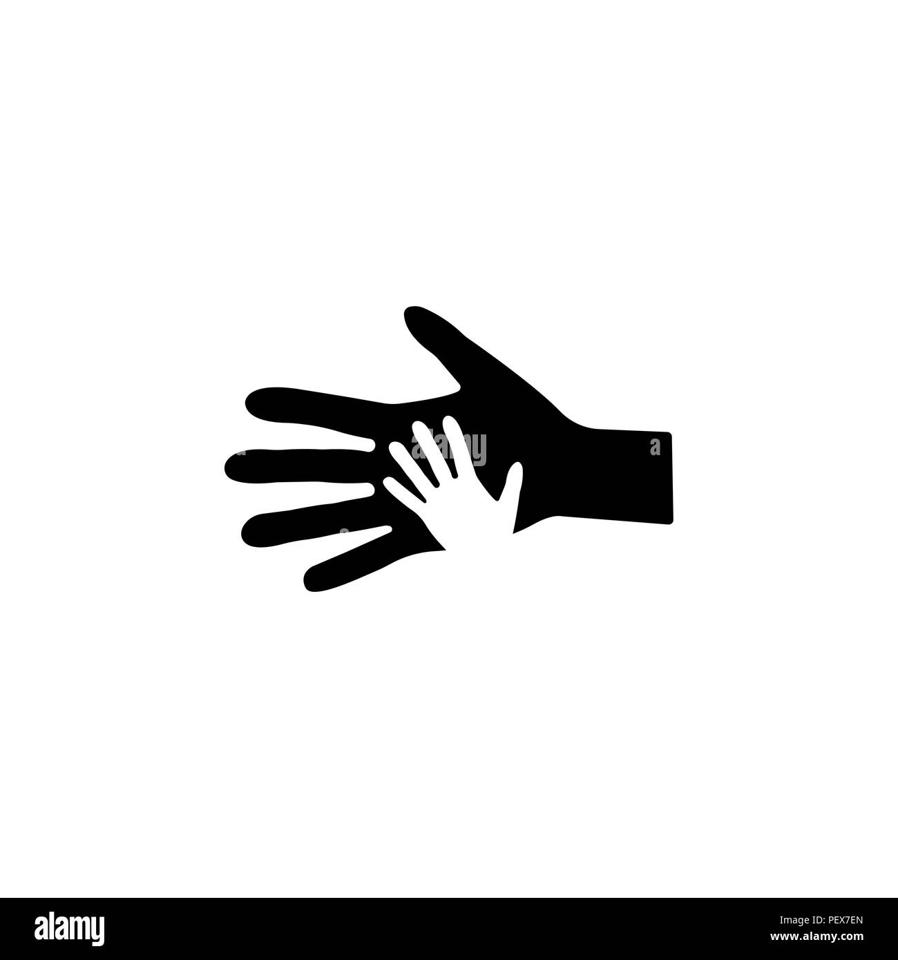 Helfende Hand Symbol Helfende Hand Symbol Vektorgrafiken Und