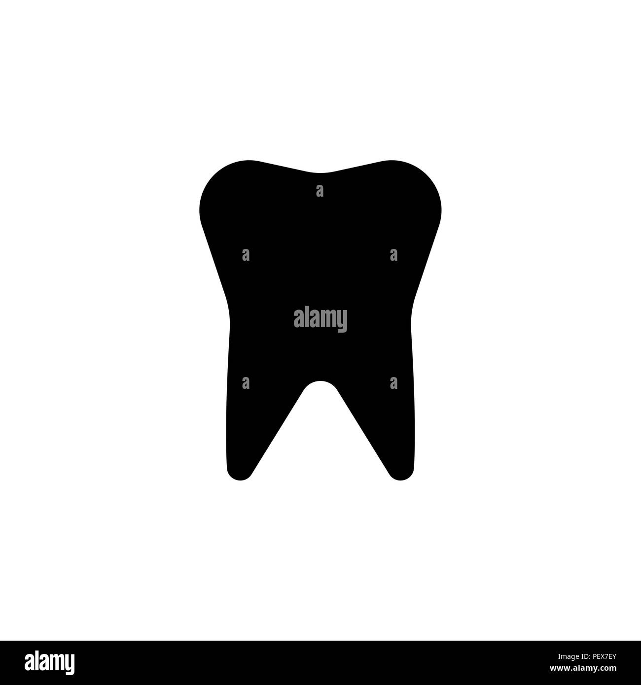 tooth icon. vector illustration black on white background Stock Vector ...
