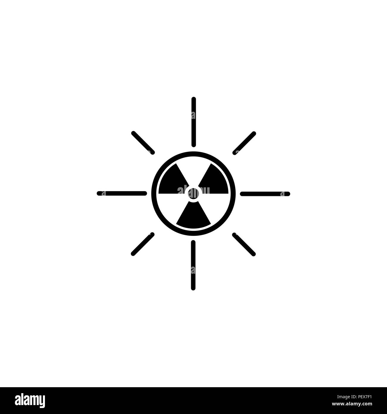 solar radiation icon. Blue sun rays black on white background Stock ...