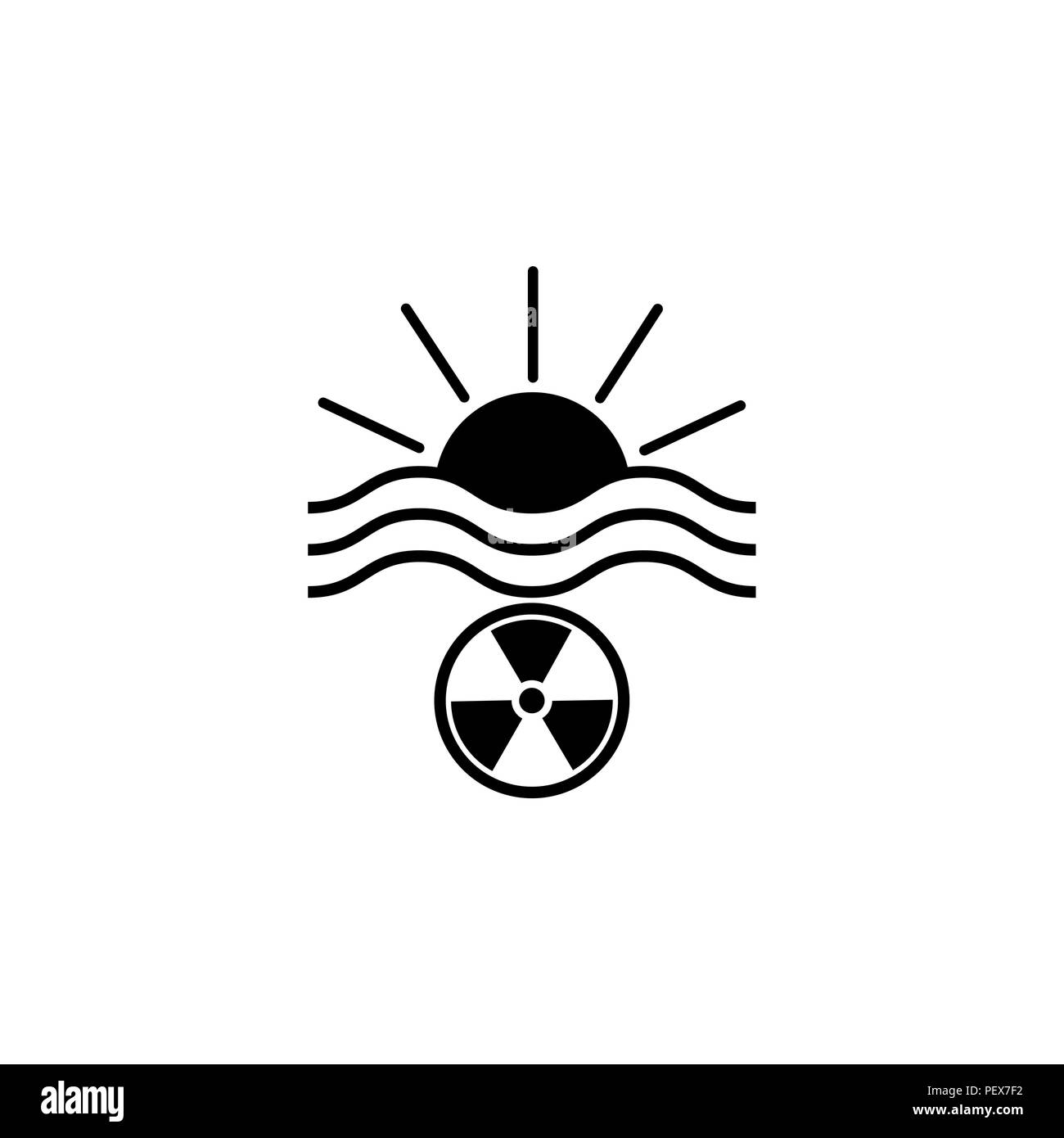 solar radiation icon. Blue sun rays black on white background Stock ...