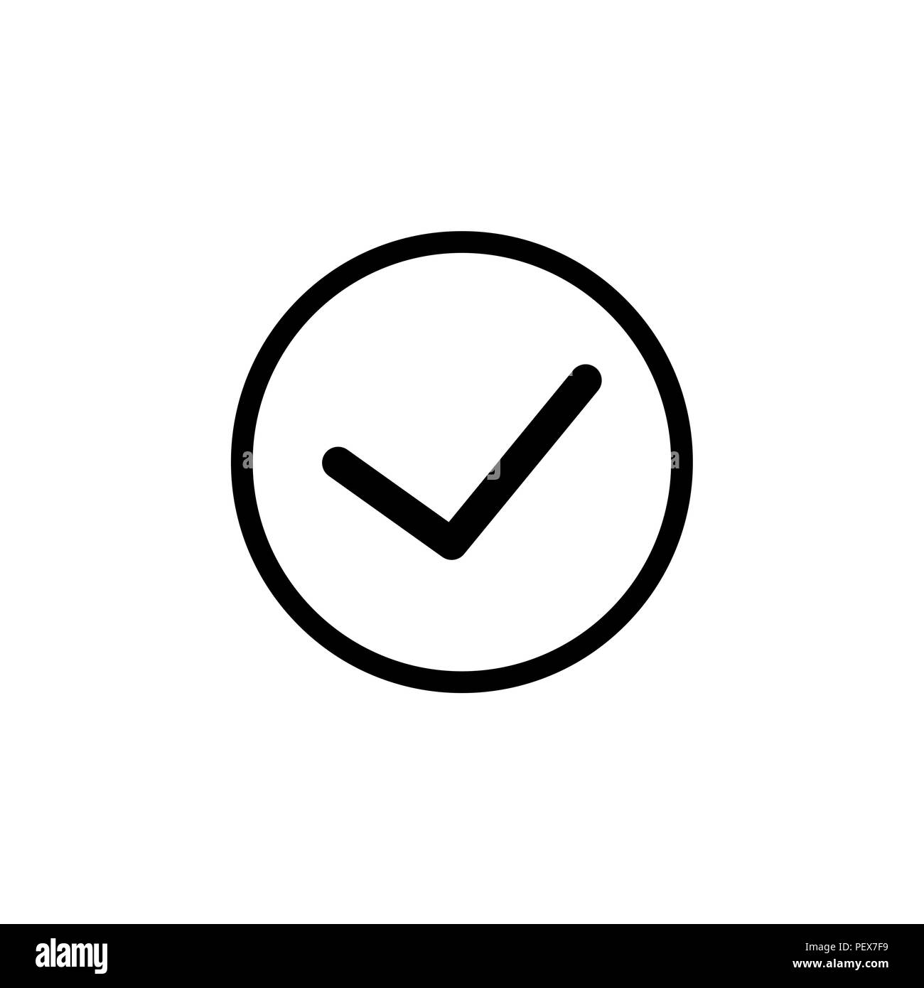 icon of check box. vector illustration black on white background Stock ...