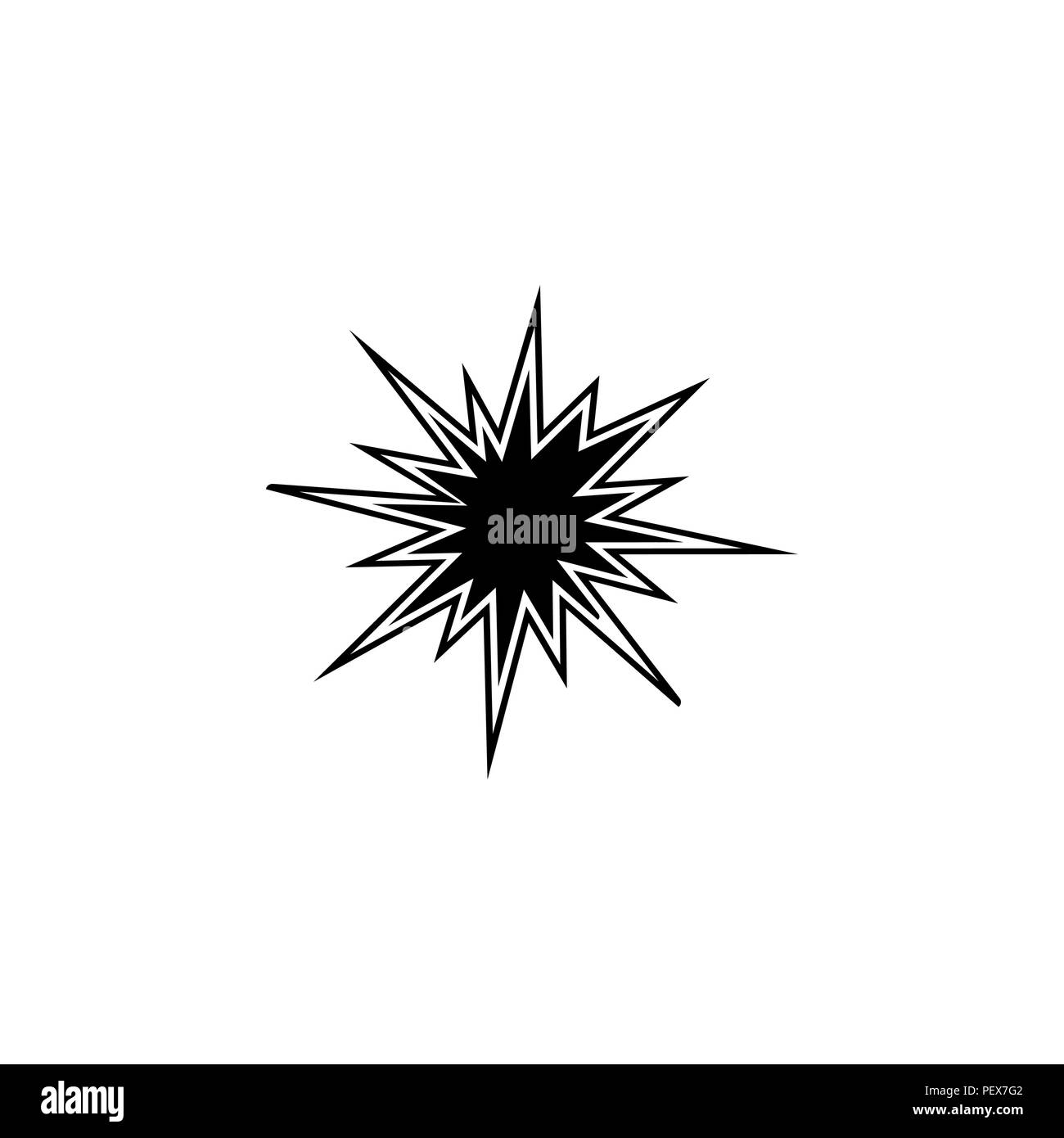 Explosion icon. vector illustration black on white background Stock ...