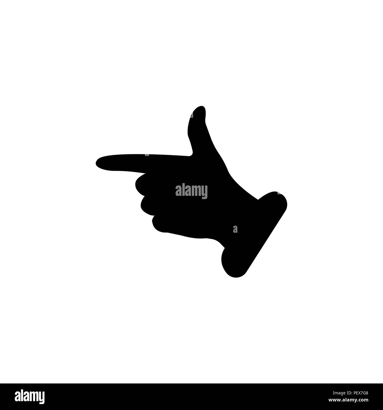 hand cursor icon. Vector black on white background Stock Vector Image ...