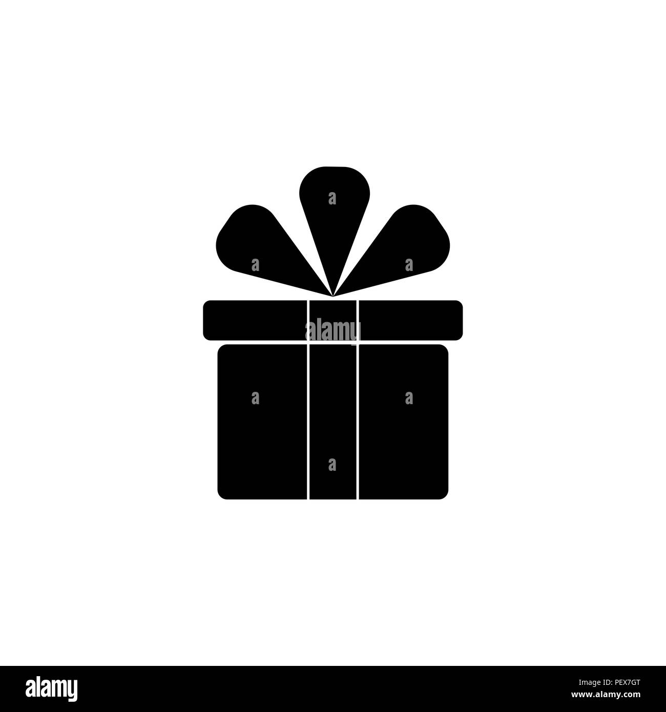 Present vector icon. vector illustration black on white background ...