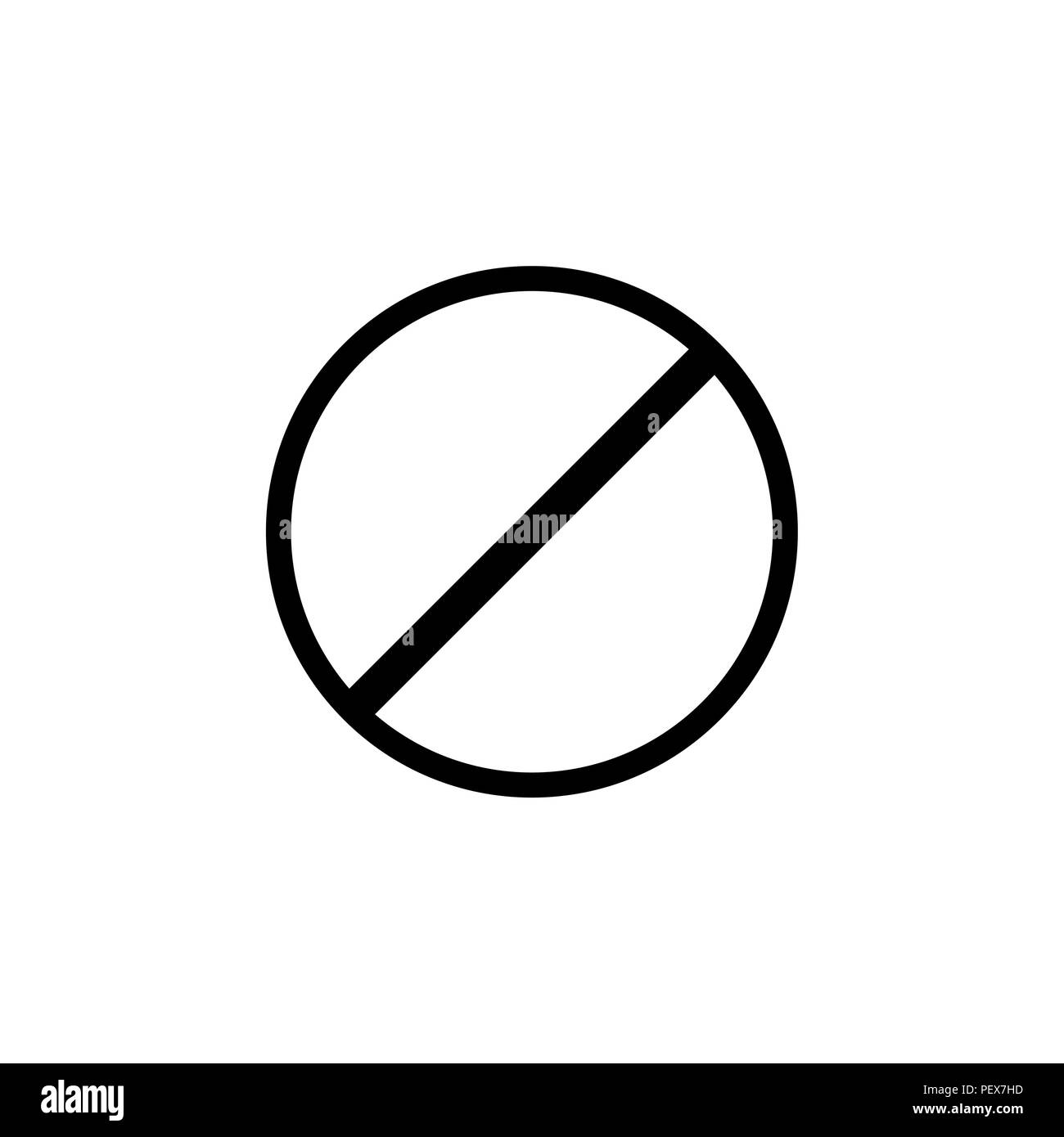 restricted icon, vector design website black on white background Stock ...
