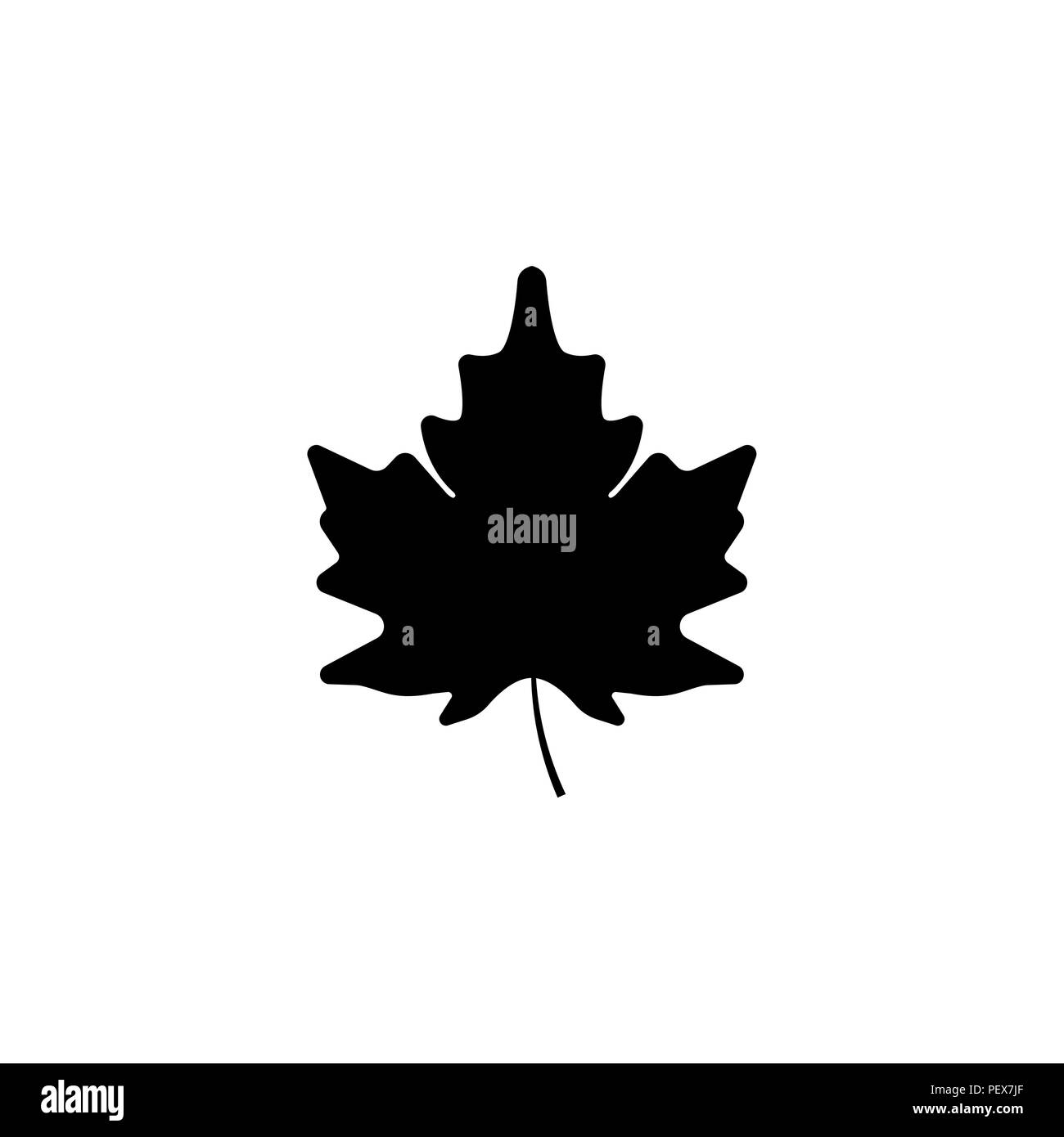Maple leaf icon black on white background Stock Vector Image & Art - Alamy