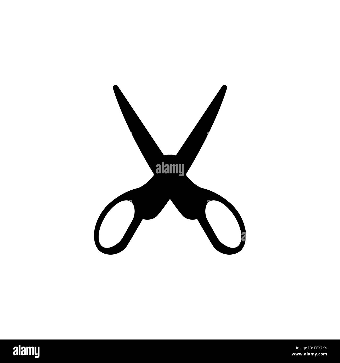 Vector scissors. vector illustration black on white background Stock ...