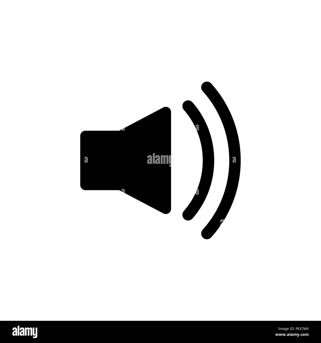 Volume high icon. vector design. black on white background Stock Vector ...