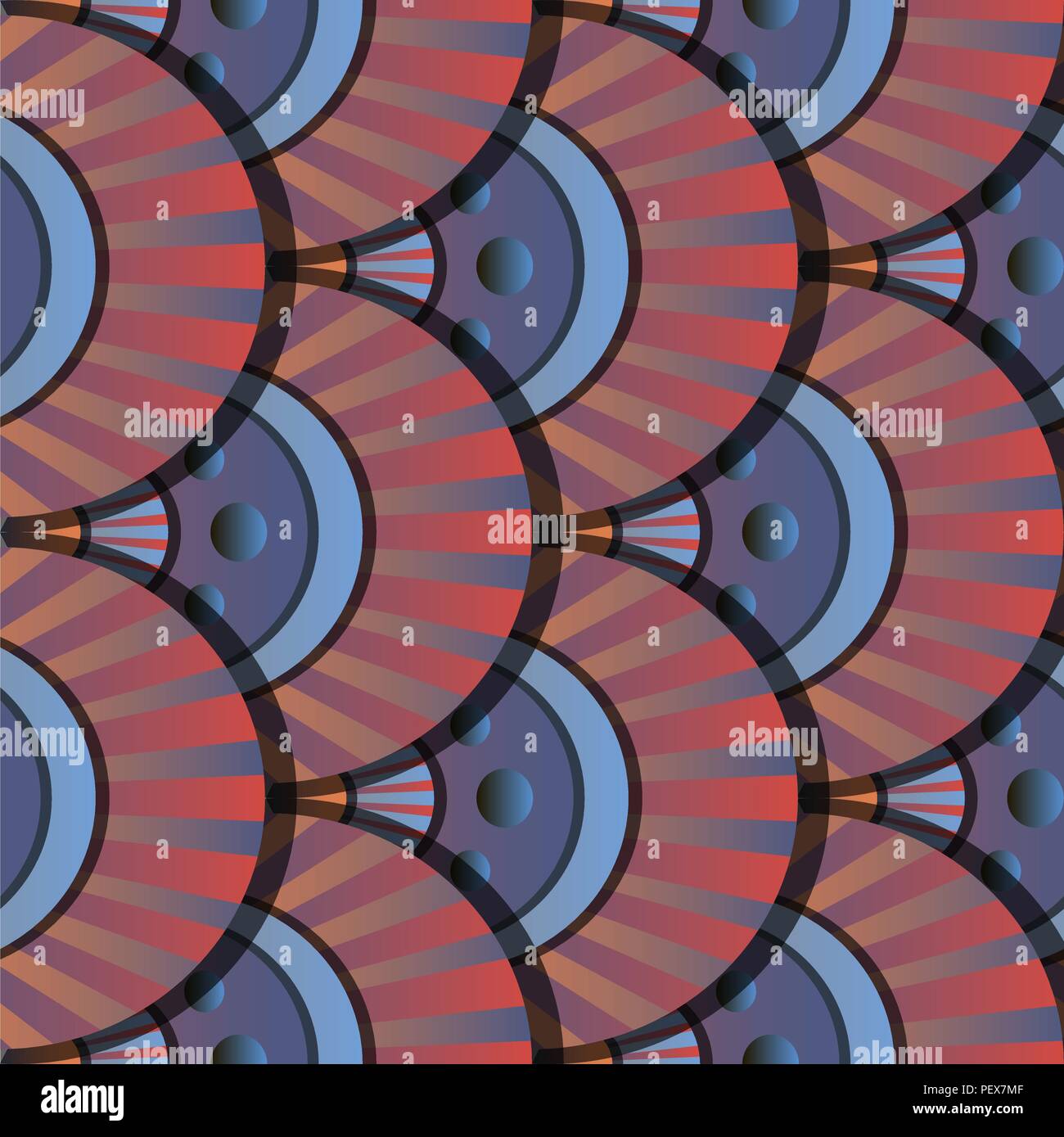 Vibrant gradient seamless fairy dragon scale vector red and blue ...