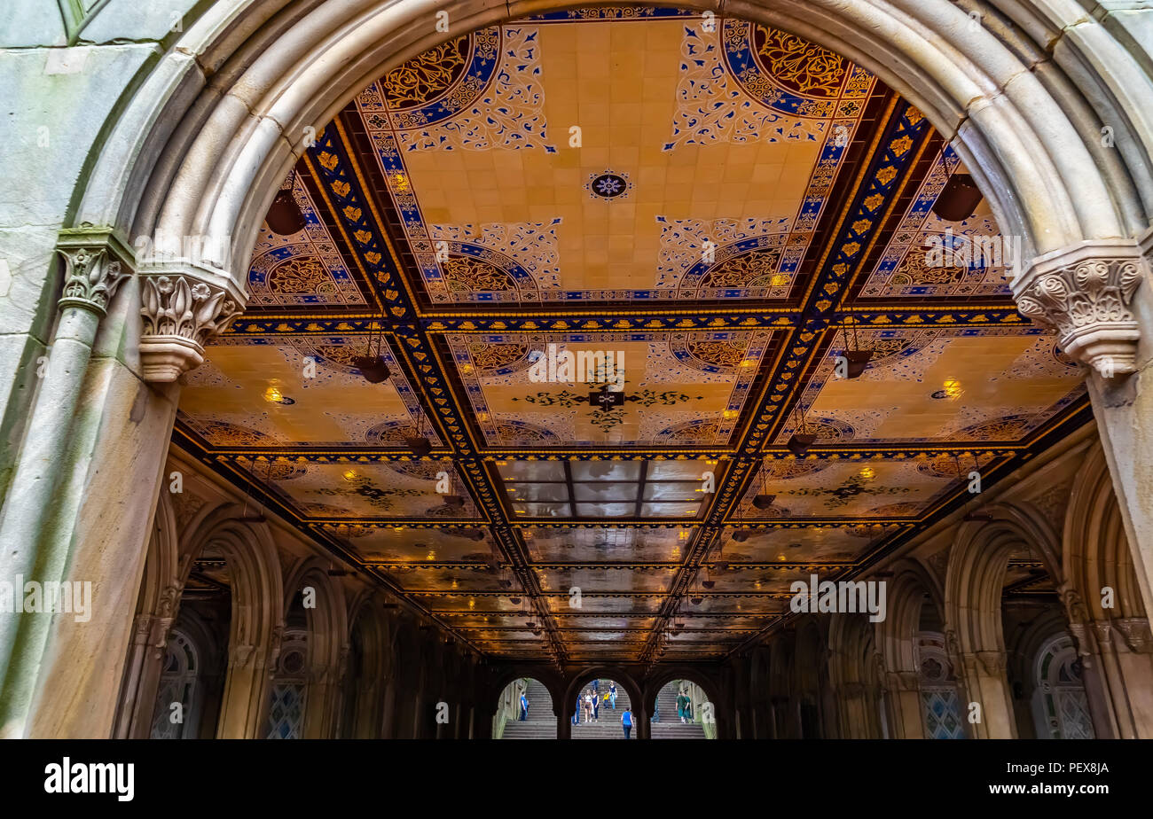 Bethesda terrace ceiling hi-res stock photography and images - Alamy