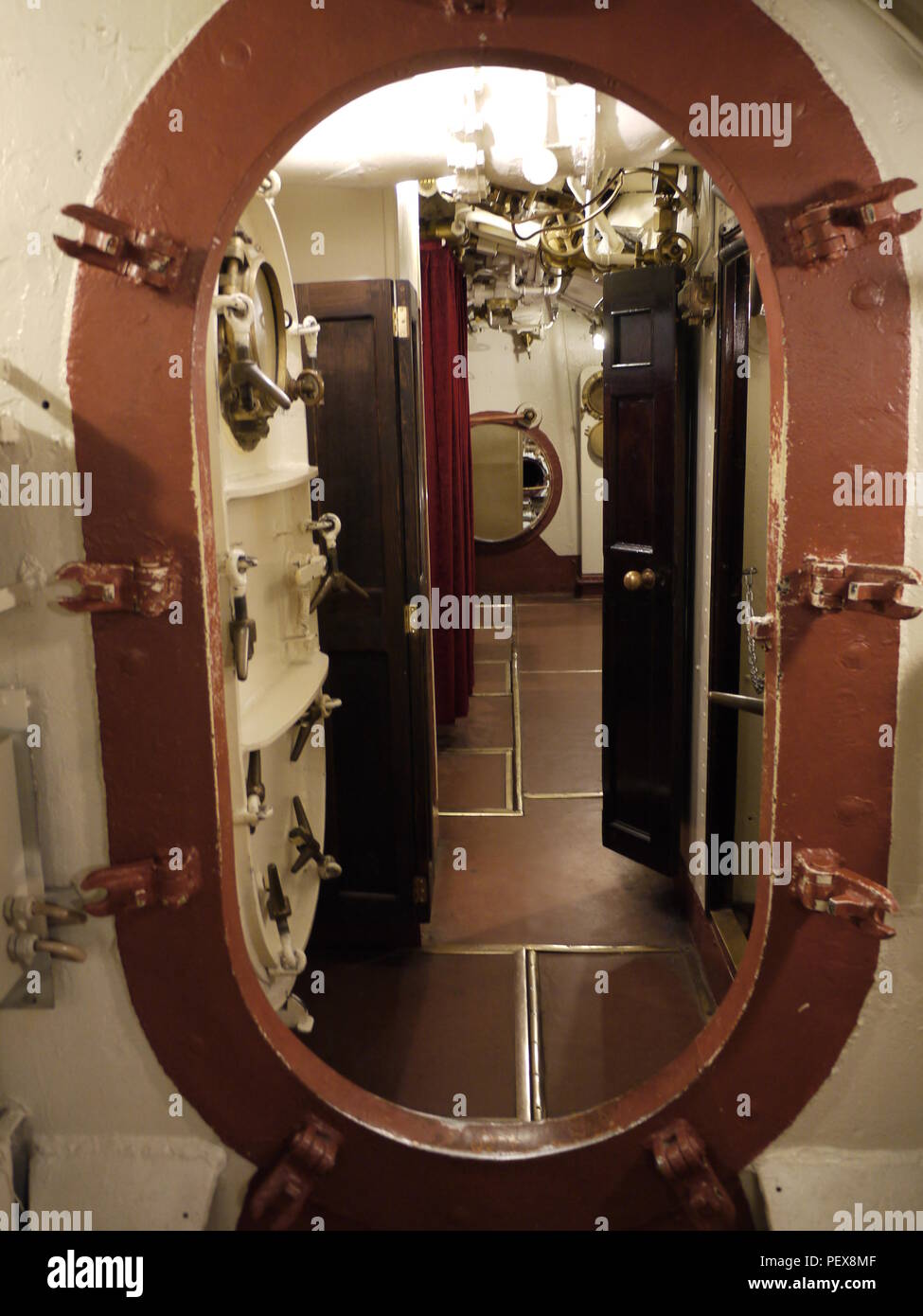 Inside view of the Lembit submarine, built for the Estonian Navy in ...