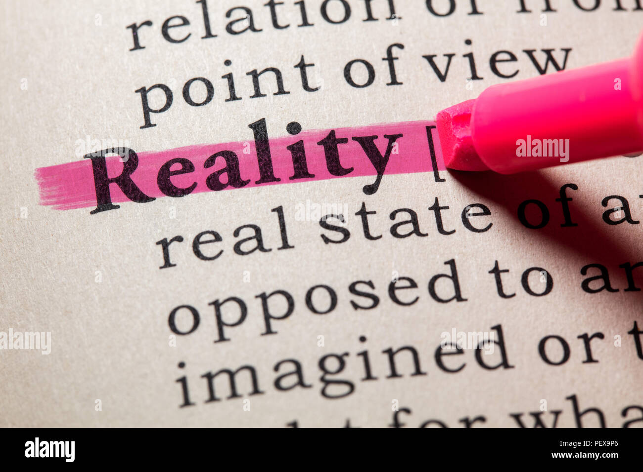 Fake Dictionary, Dictionary definition of the word reality. including ...