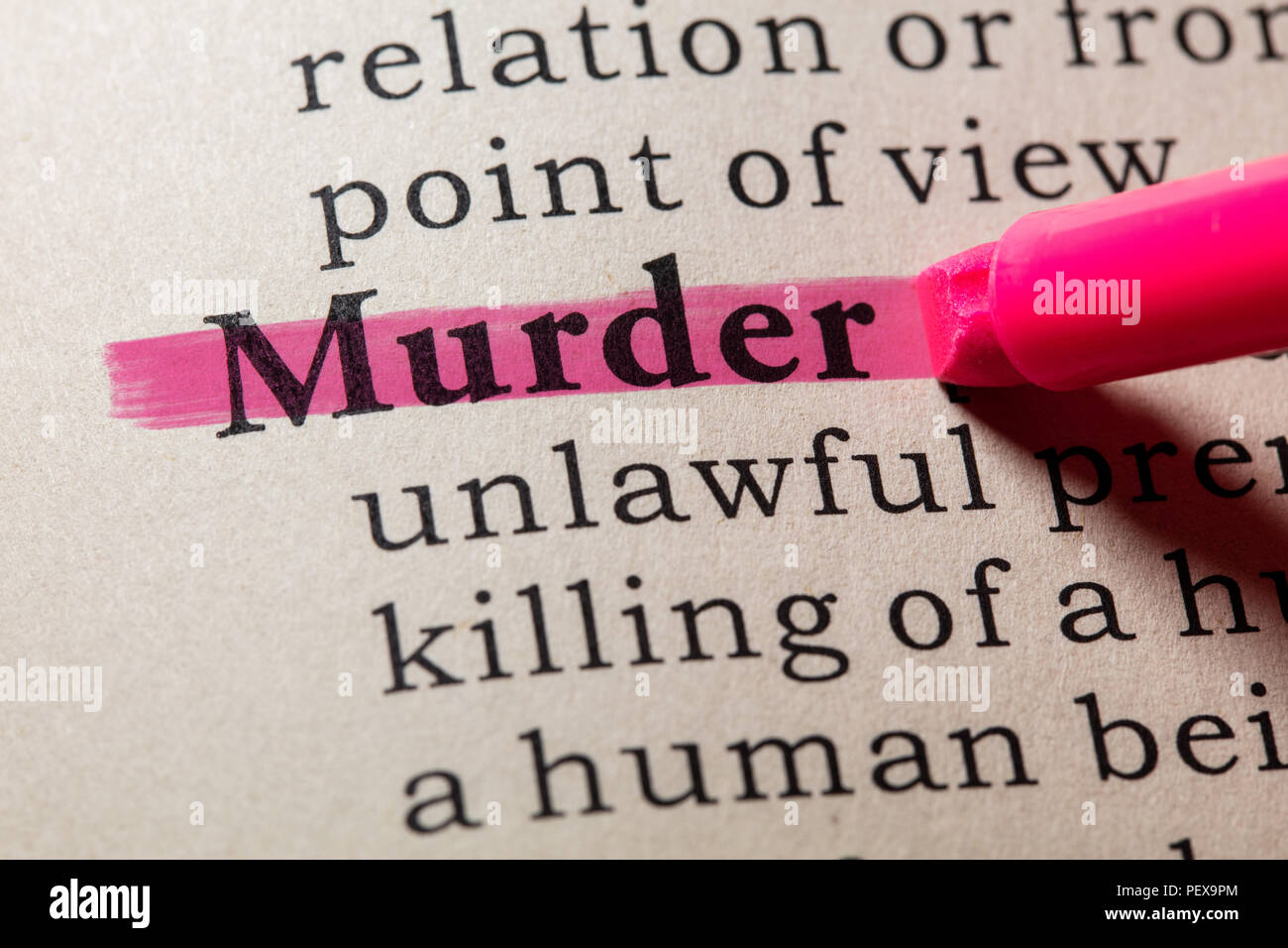 Fake Dictionary, Dictionary definition of the word murder. including ...