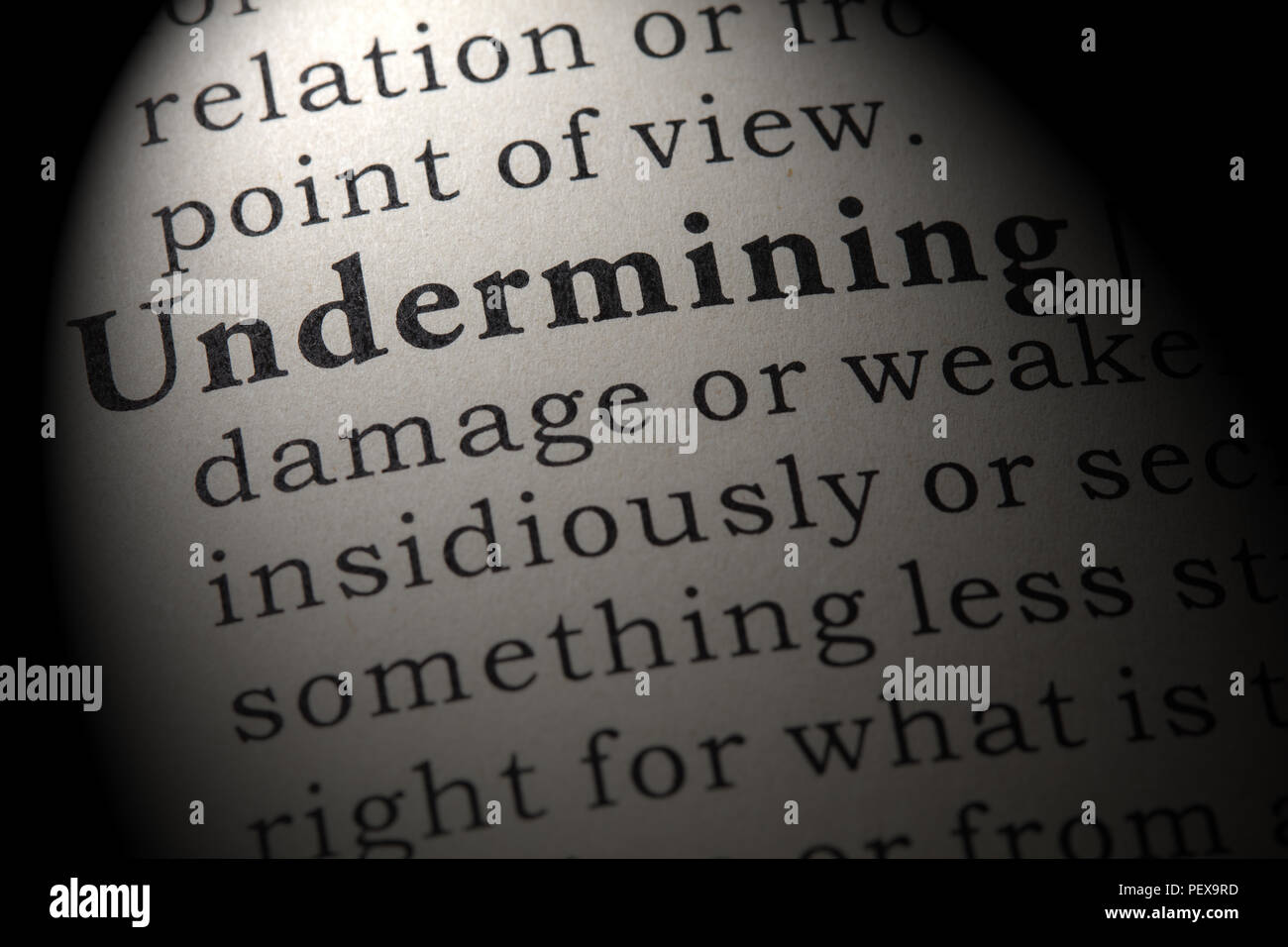 Fake Dictionary, Dictionary definition of the word undermining ...